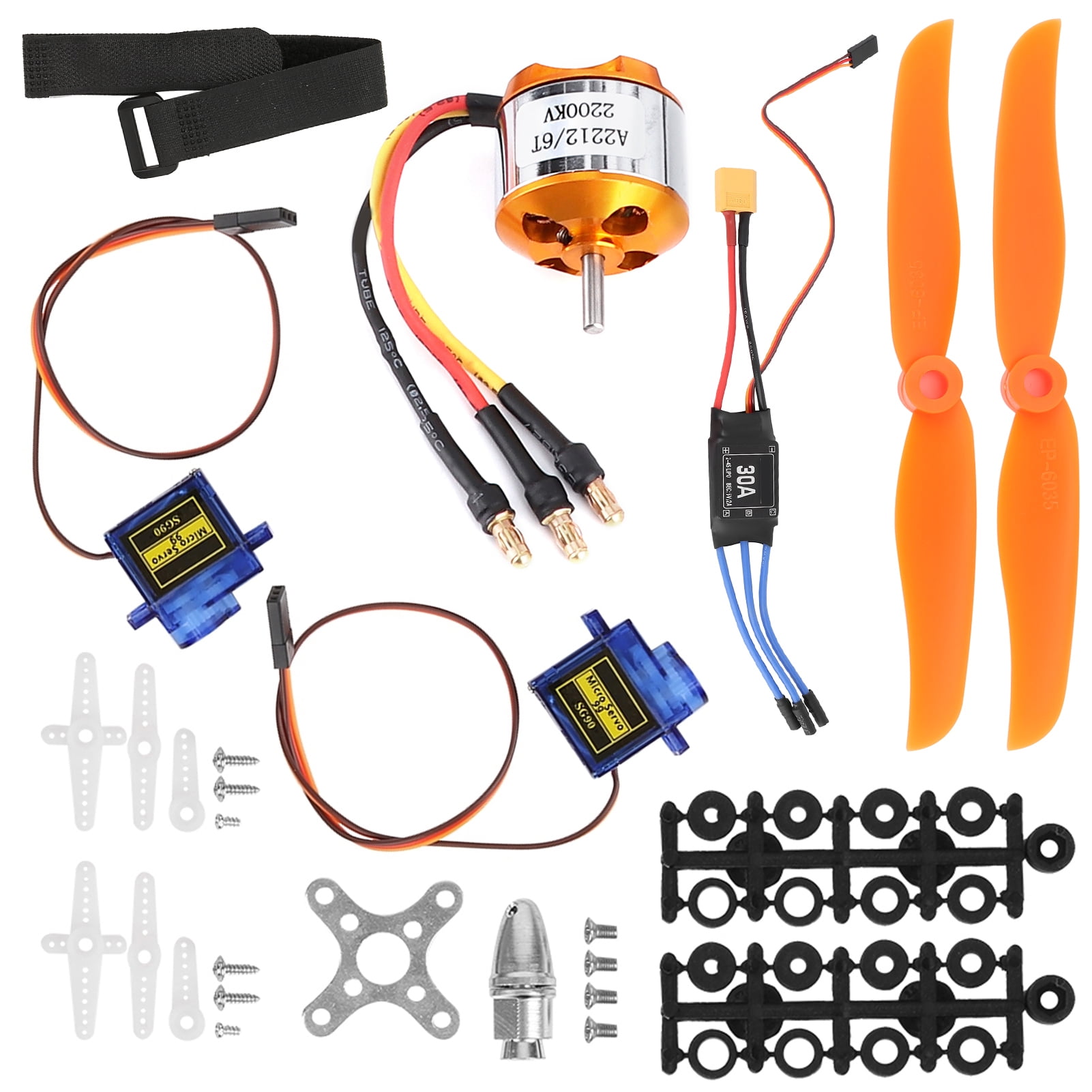 Mavis Laven RC Remote Control Aircraft 2212 KV2200 Motor 6035 Propeller Servo 30A ESC XT60 Set ...