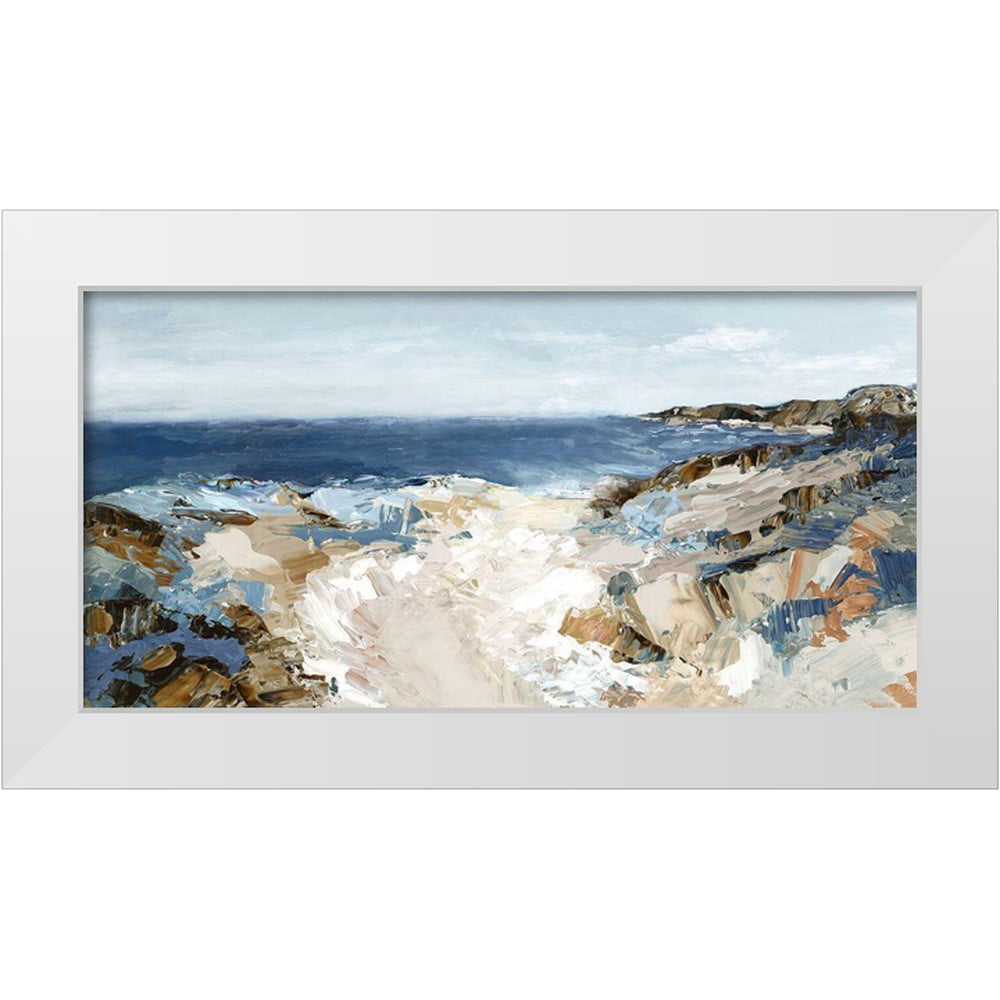 Mavis, Luna 32x18 White Modern Wood Framed Museum Art Print Titled - Path to the Sea - Walmart.com
