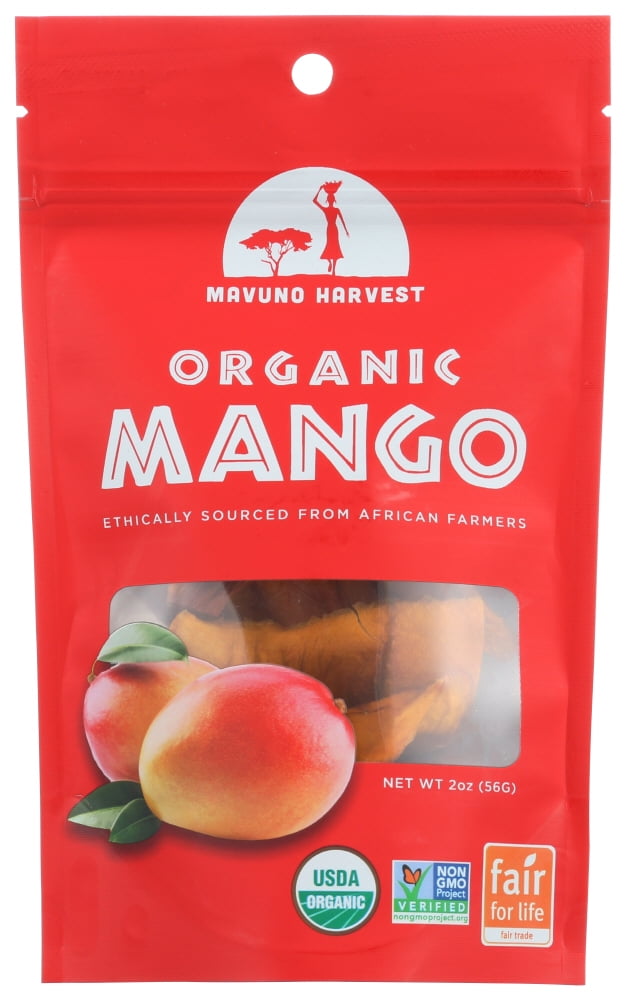 Mavuno Harvest Organic Dried Mango, Non-GMO, USDA Approved, 2 Oz Bag - Walmart.com
