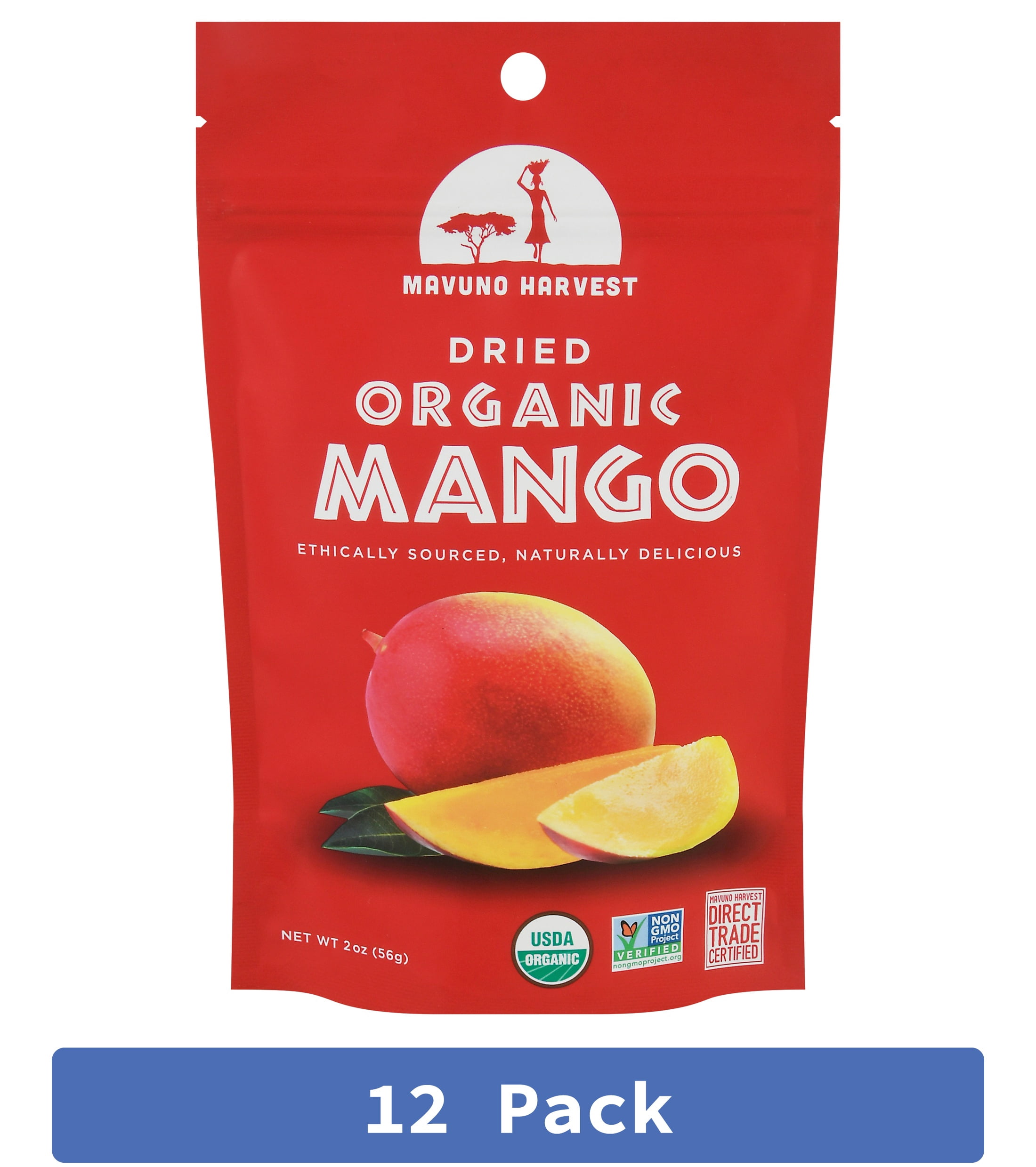 Mavuno Harvest Organic Dried Mango 2 oz (Pack Of 12) - Walmart.com