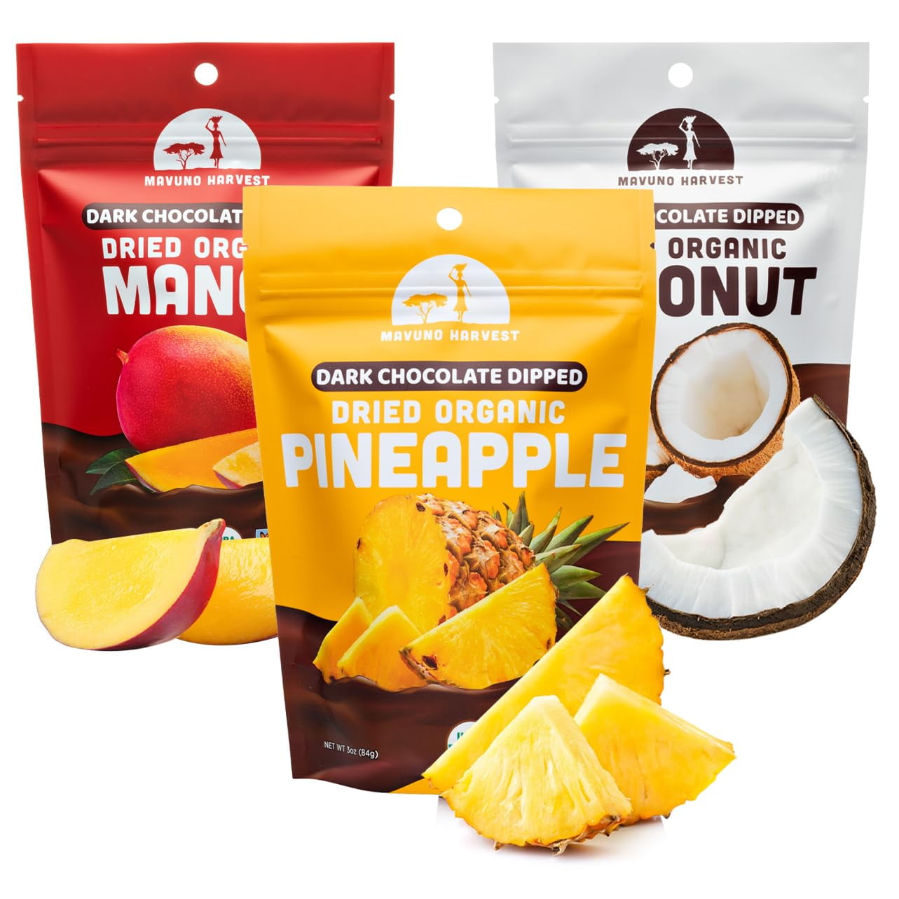 Mavuno TMH1 Harvest Chocolate Covered Fruit Variety Pack - Dried Fruit ...