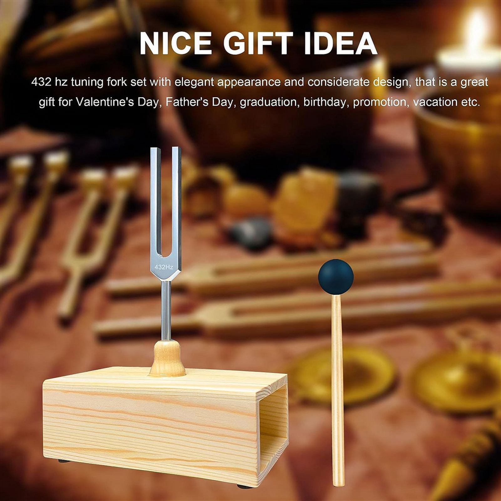 Mawalde 432Hz Tuning Fork 432 Hz Tuning Fork With Resonance Box For ...