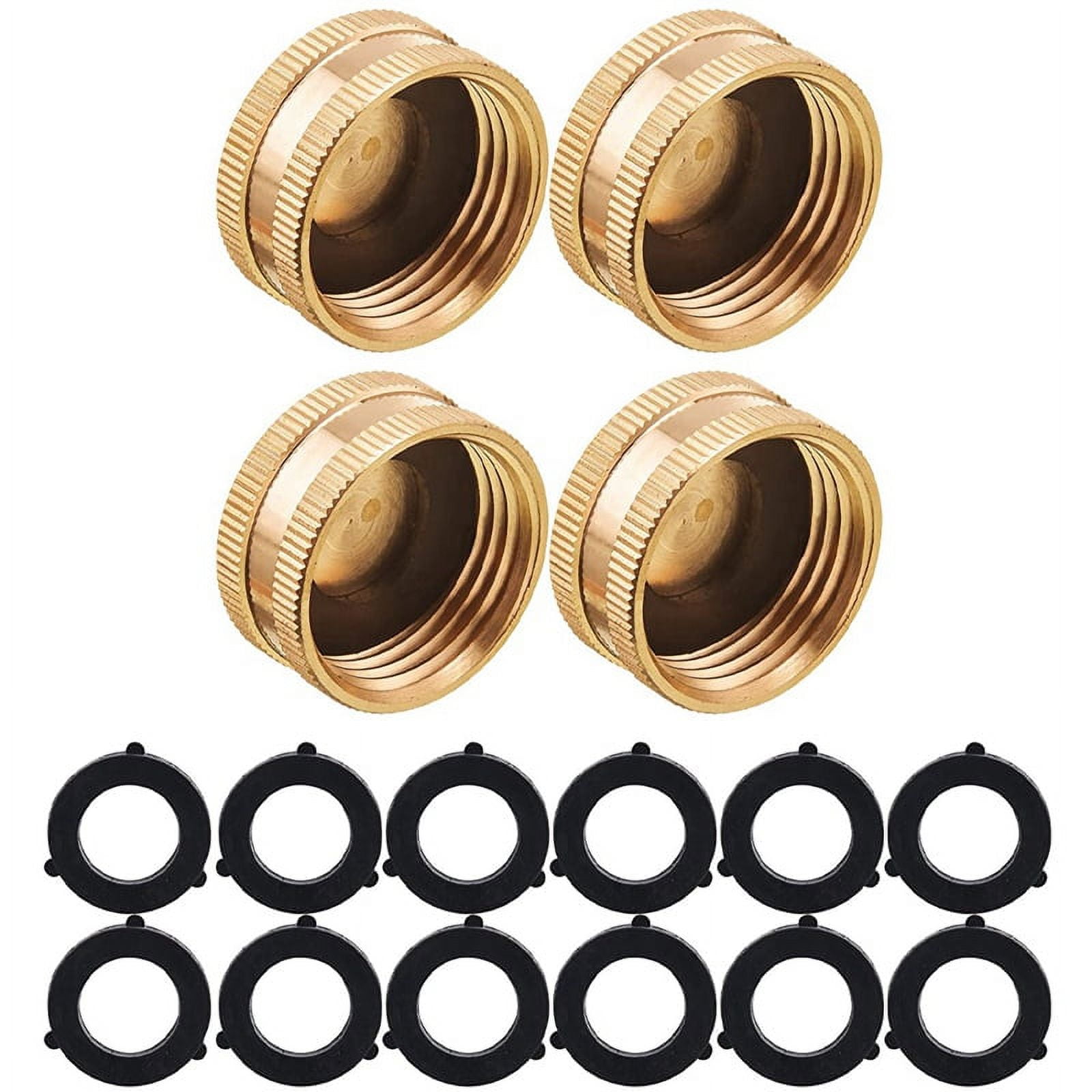 Mawalde Garden Hose Female End Cap, Brass Spigot Cap with Extra 12 ...