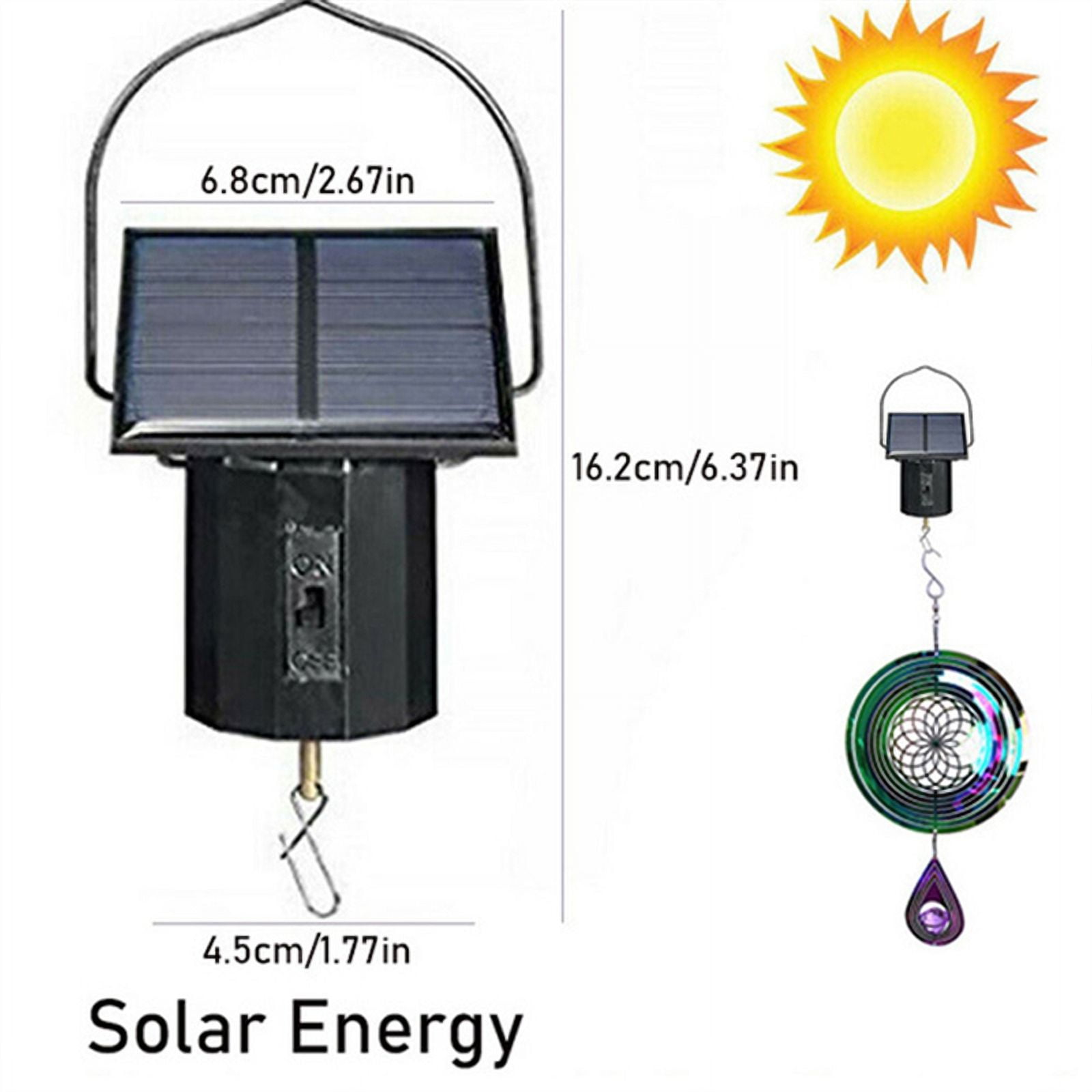 Mawalde Windmill Motor Wind Spinner Rotating Motor Solar Energy ...