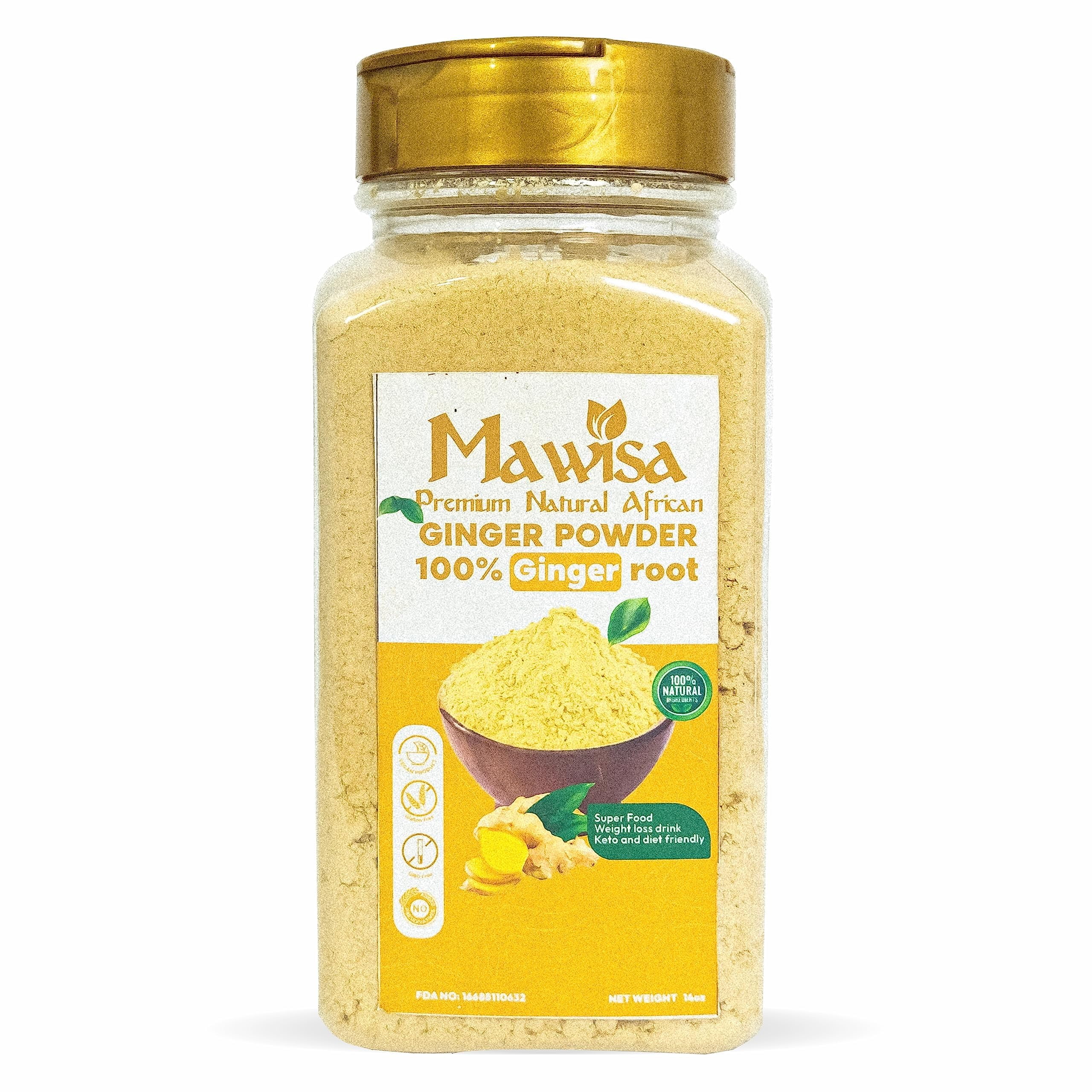 Mawisa Premium Natural TWE5 African Ginger Powder 14oz (400g) | Pure ...