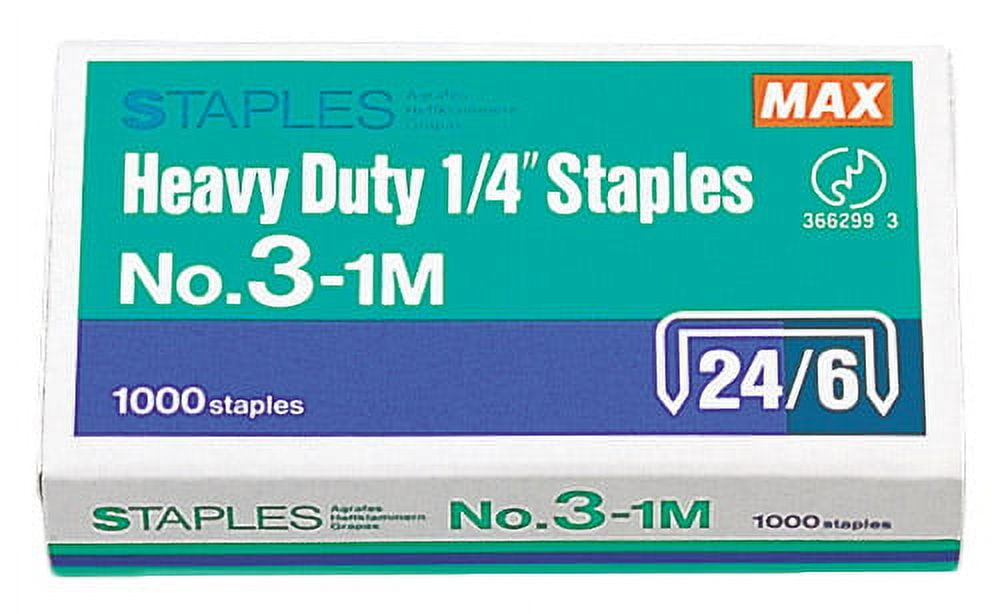 Max 1/4" Heavy-Duty Staples, No. 3-1M , 1000 Count - Walmart.com