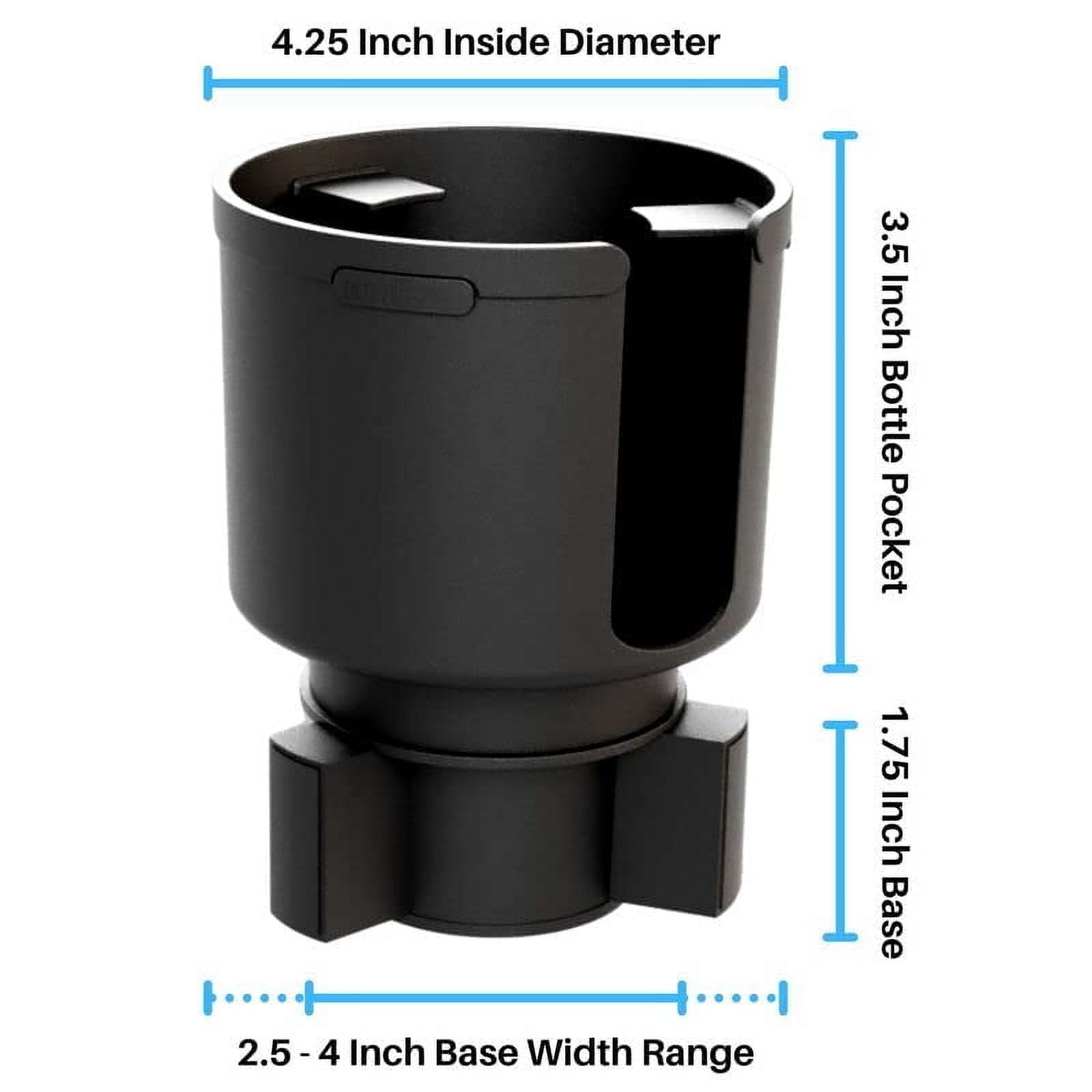 Max 2-Pack (3rd Gen) Adjustable Cup Holder Adapter, Compatible with ...