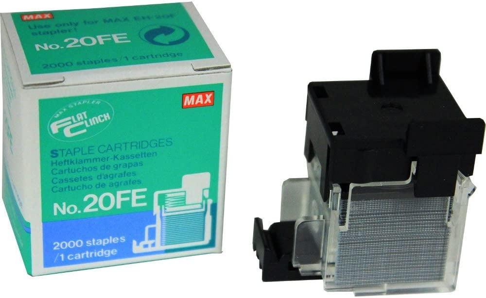 MAX Co. LTD Flat Clinch Stapler Cartridge, Staples Up to 20 Sheets ...