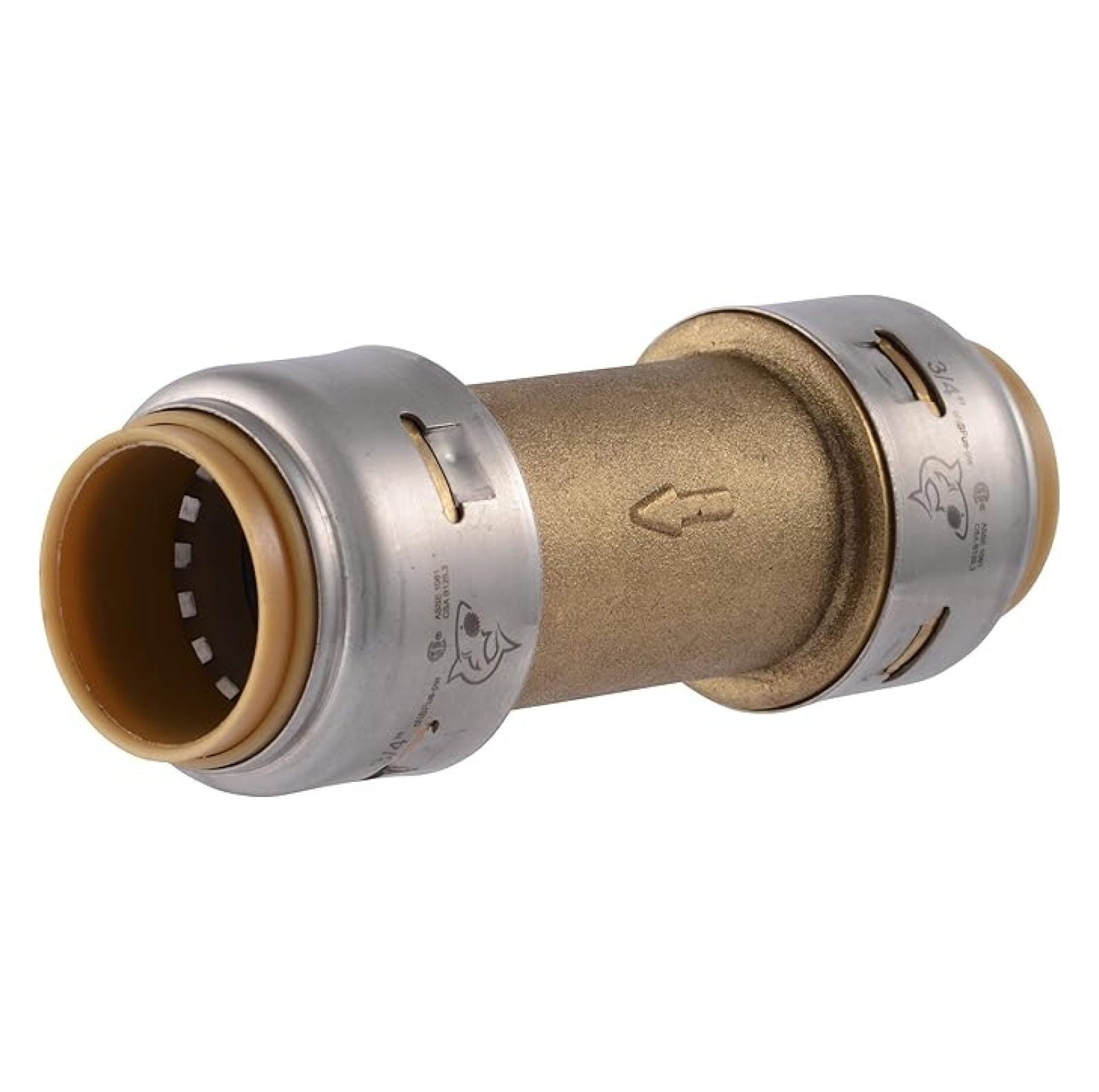 Max 3/4 Inch Check , Push to Connect Brass Plumbing Fitting, PEX Pipe, Copper, CPVC, PE-RT, HDPE ...