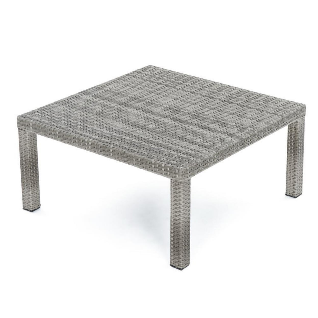Max 32 Inch Conversation Table, Aluminum, Gray All Weather Resin Wicker ...