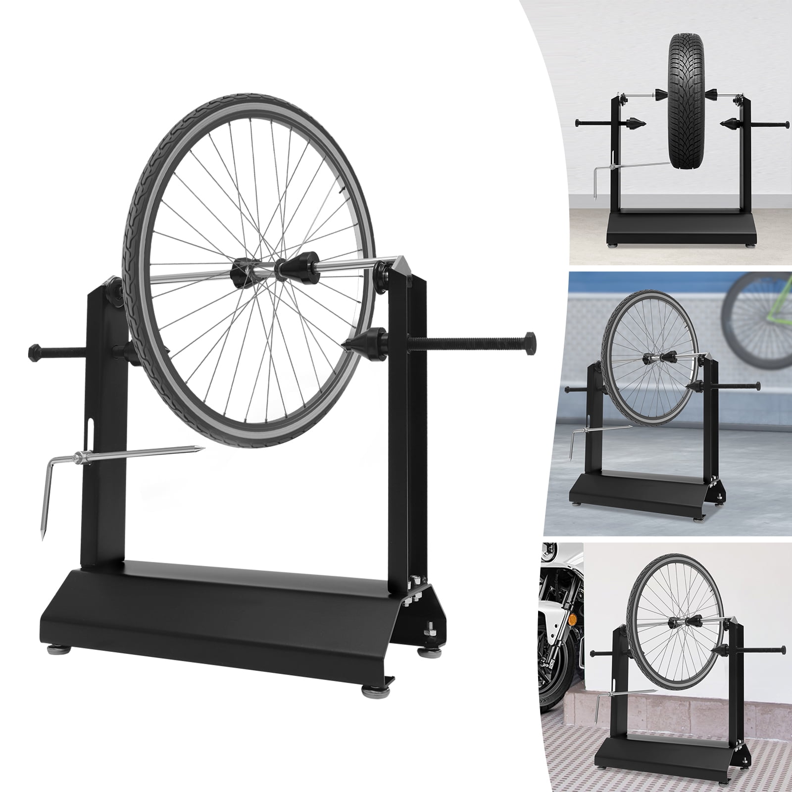Max 35in Diameter Motorcycle Static Wheel Balancer, Black Motorcycle ...