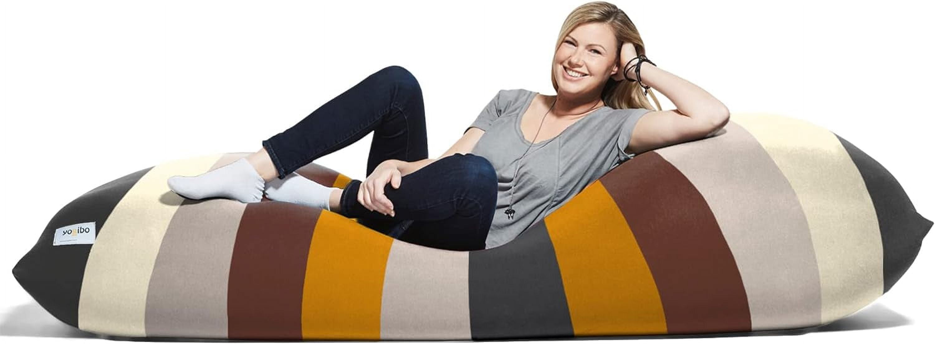 Max 6 Foot Giant Bean Bag Chair Bed Lounger for Adults, Kids and Teens ...