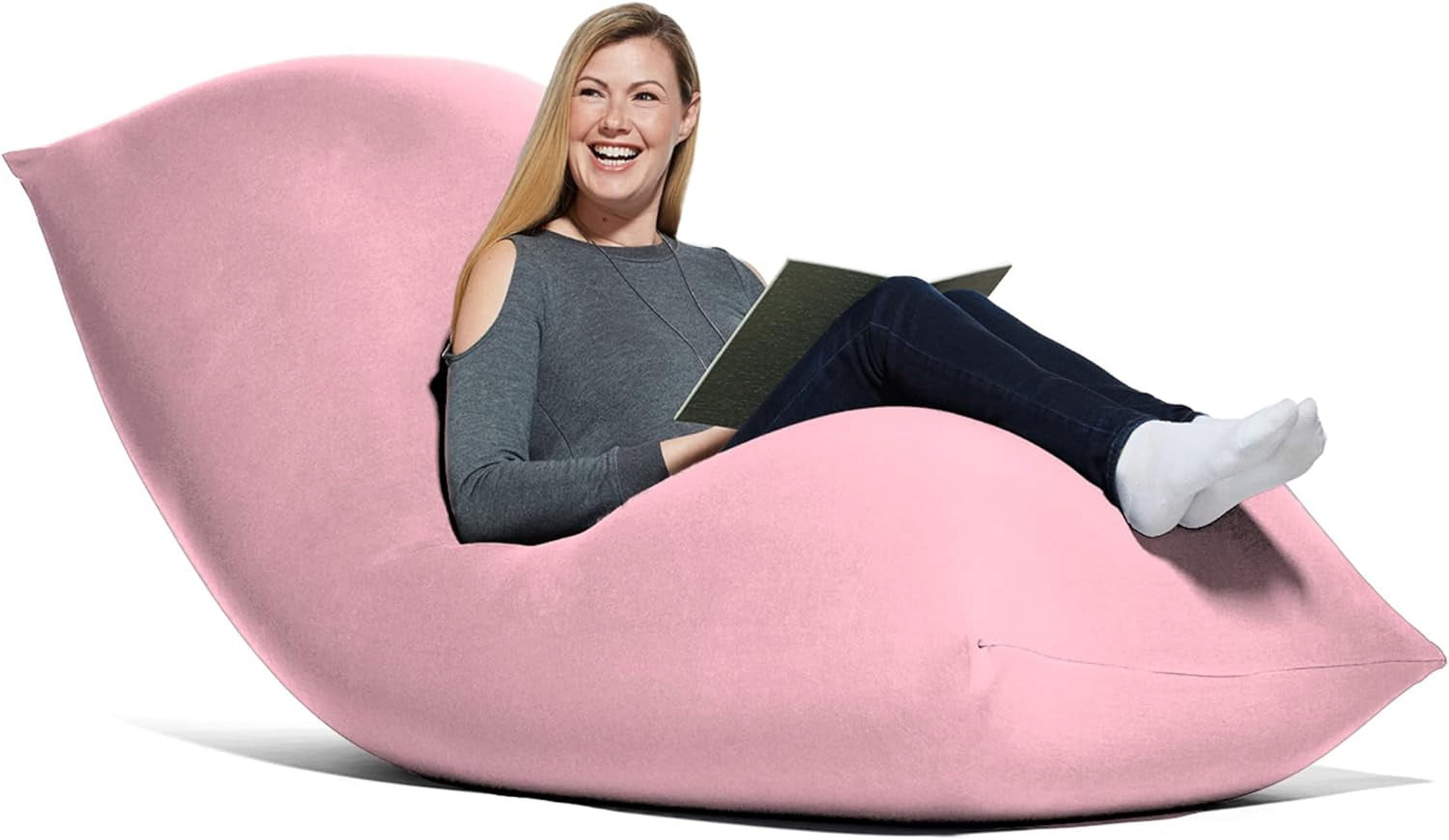 Max 6 Foot Giant Bean Bag Chair Bed Lounger for Adults, Kids and Teens ...