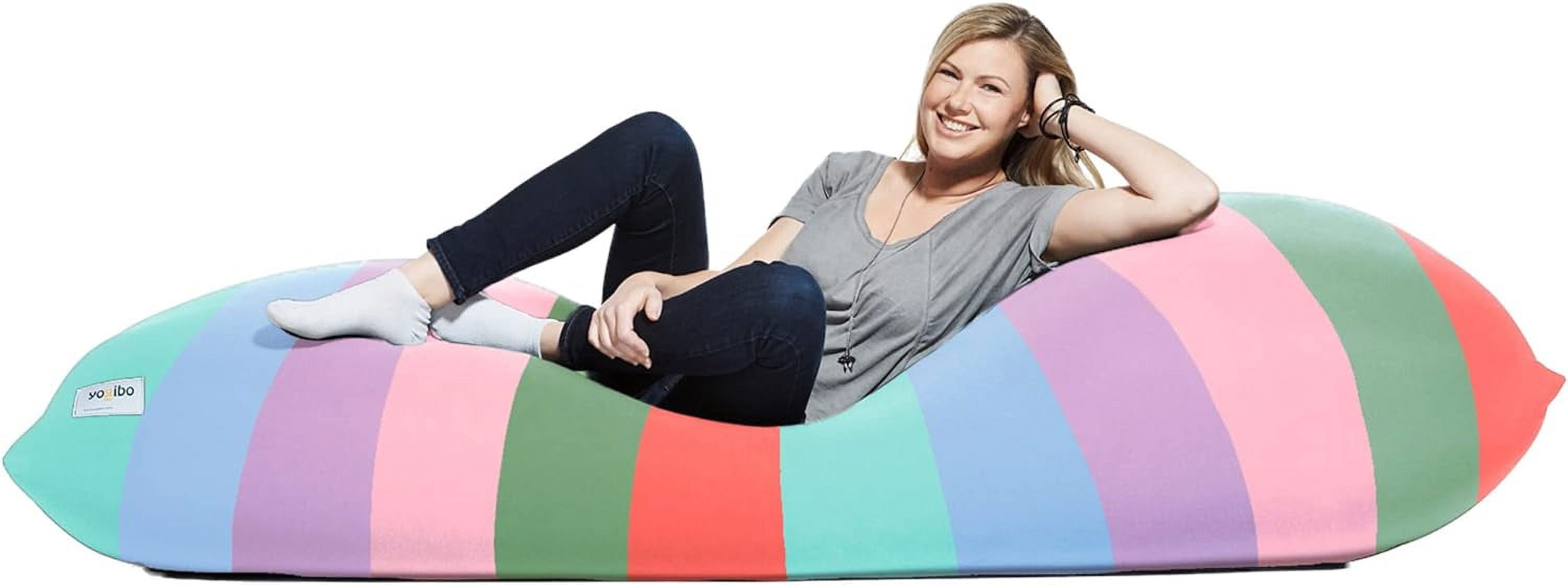 Max 6 Foot Giant Bean Bag Chair Bed Lounger for Adults, Kids and Teens ...