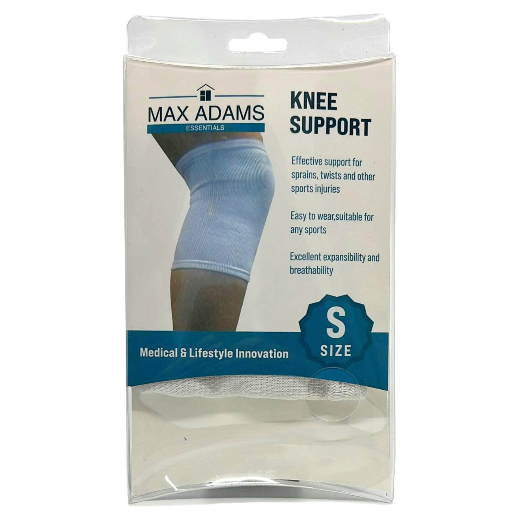 Max Adams Essentials White Stretchable Knee Support: 1 Pack - Walmart.com