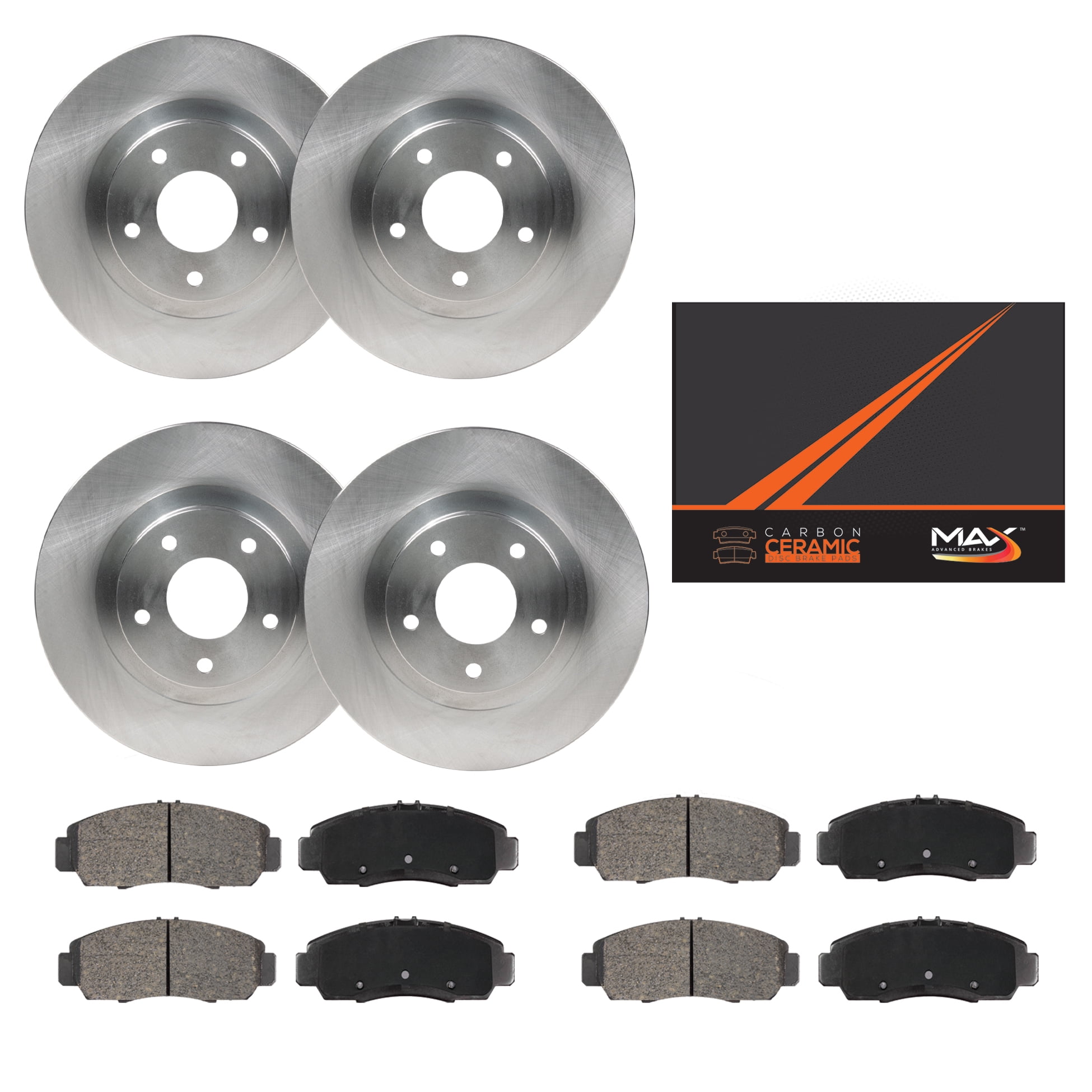 Max Advanced Brakes - Brake Kit for 1995 Honda Civic EX LX Si 4-Wheel ...