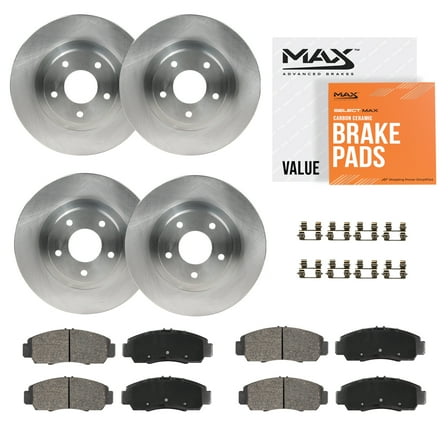 Chevy Traverse 2018-2020 Front Brake Pad and Rotor Kit - 2 Wheel Disc ...