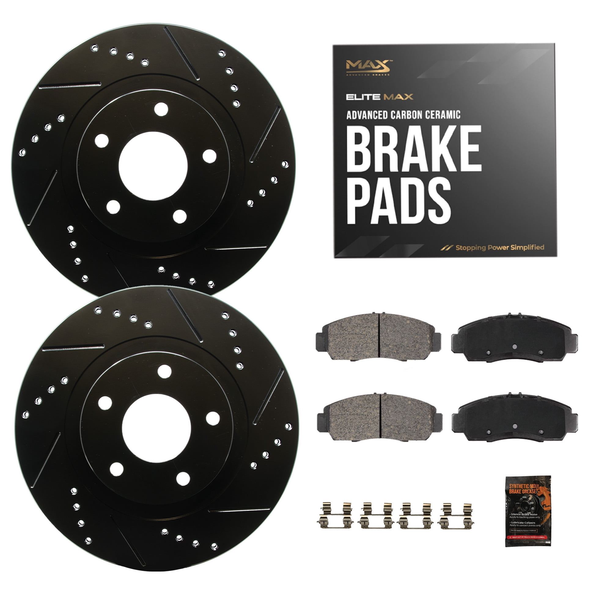 Max Advanced Brakes - Brake Kit for Volvo XC70 S60 S80 2008-2016, Front ...
