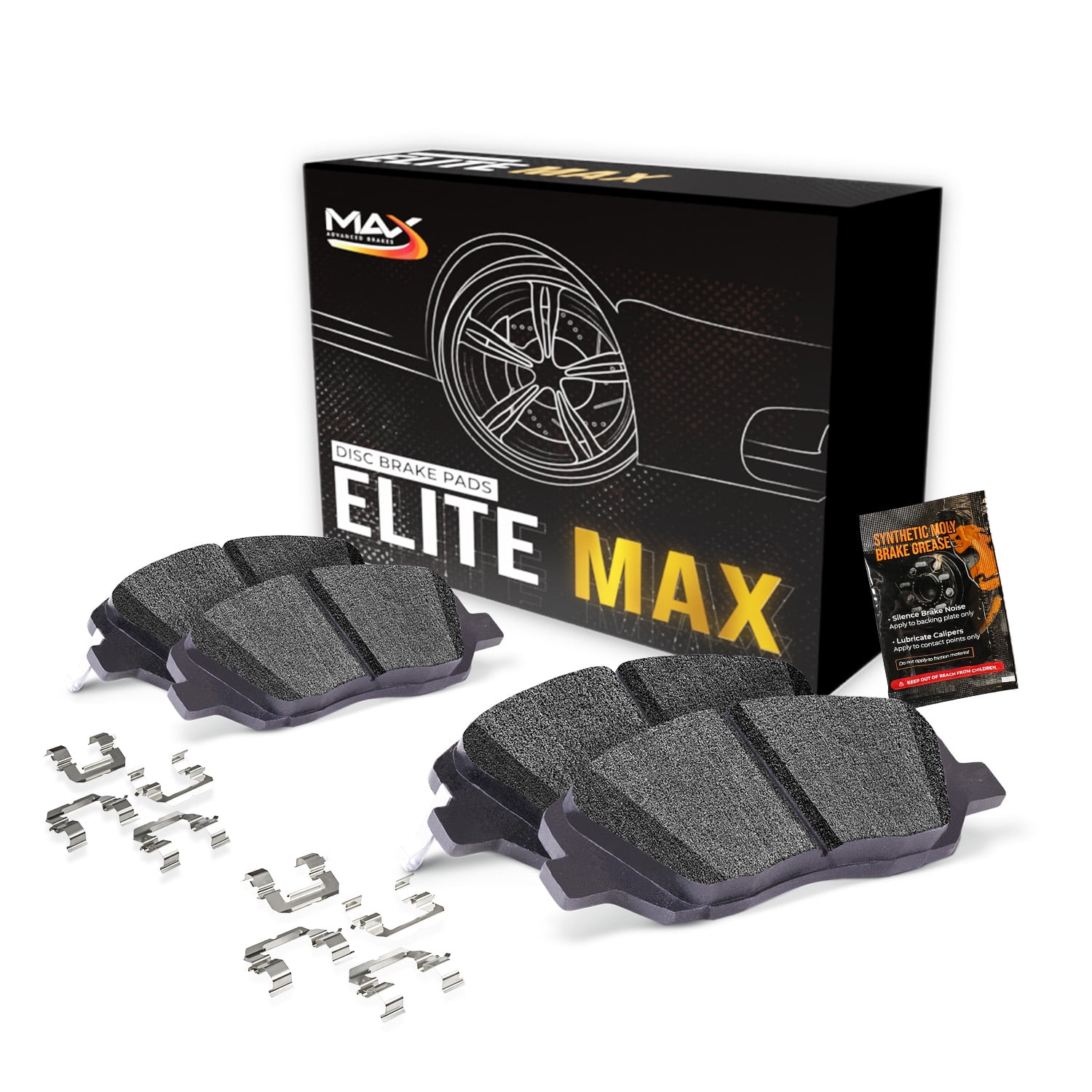 Max Advanced Brakes Rear Brake Pad for 2001-2006 Chevy Siverado 1500 w ...