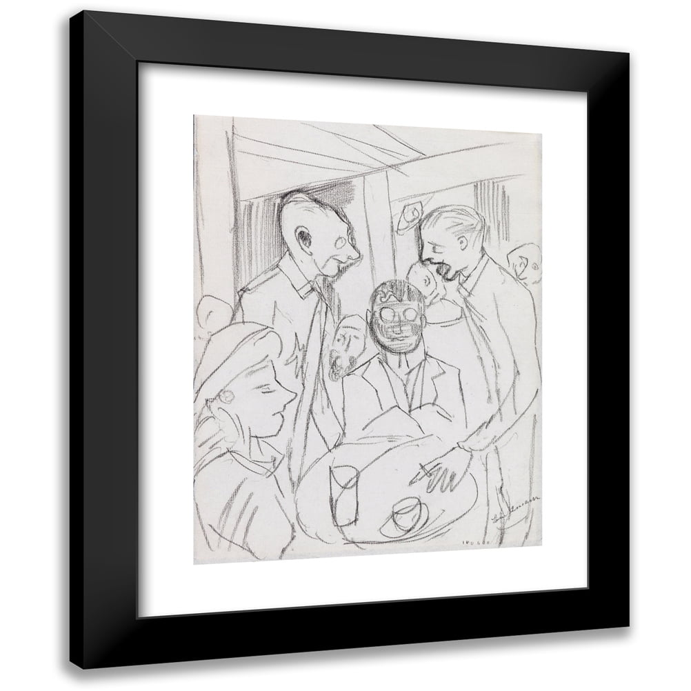 Max Beckmann 12x14 Black Modern Framed Museum Art Print Titled - Cafe ...