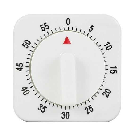Max Choice Mechanical Wind-Up Timer, White, Loud Bell, Visual Countdown ...