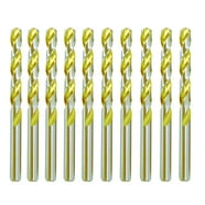5/32" Titanium Coated Twist Drill Bit Set, High Speed Steel Jobber ...