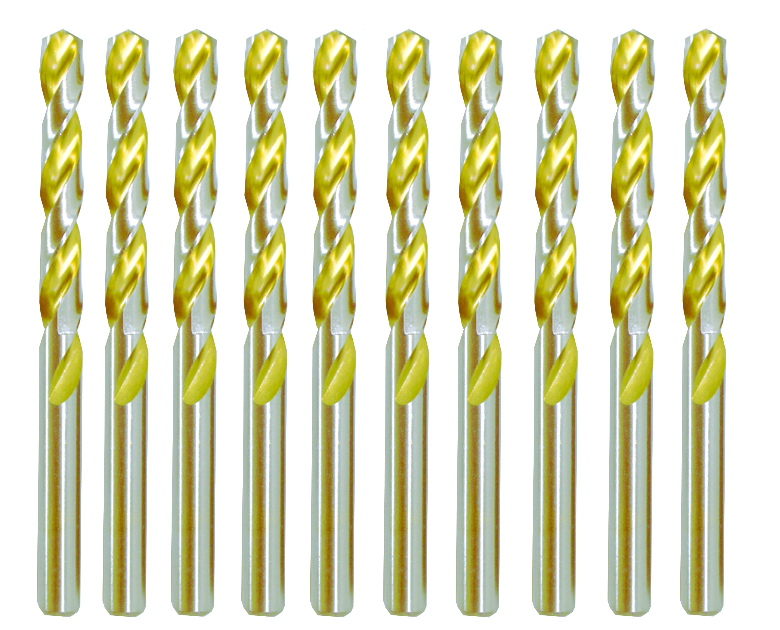 Max-Craft HSS Drill Bit Set Titanium Jobber Twist 10Pcs 15/64 Inch ...