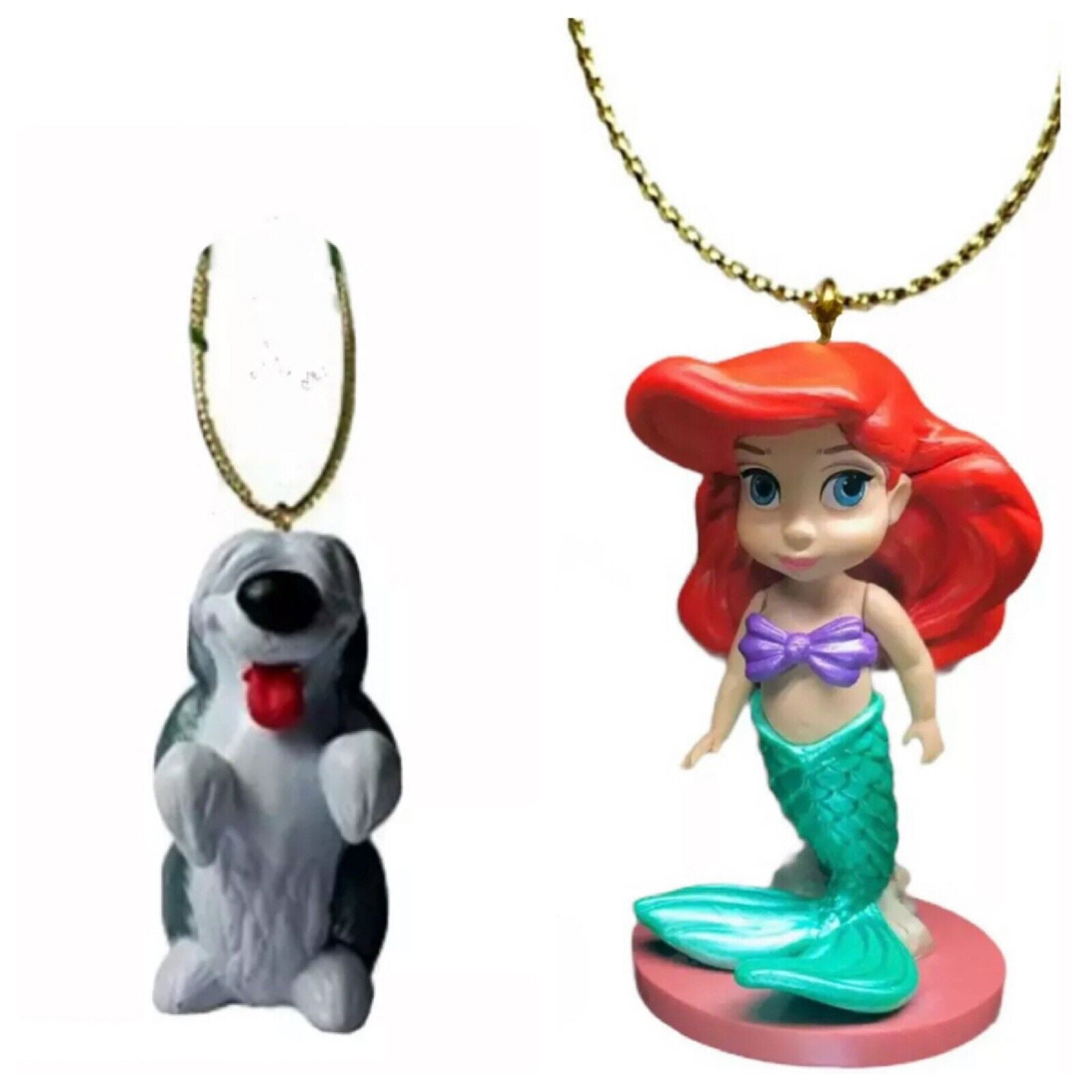 Max Dog & Princess Ariel Toddler Baby Ornament 3” Pvc Figure Little ...