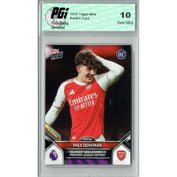 Max Dowman 2025 Rookie Card Topps Now #156 Youngest Goalscorer in ...