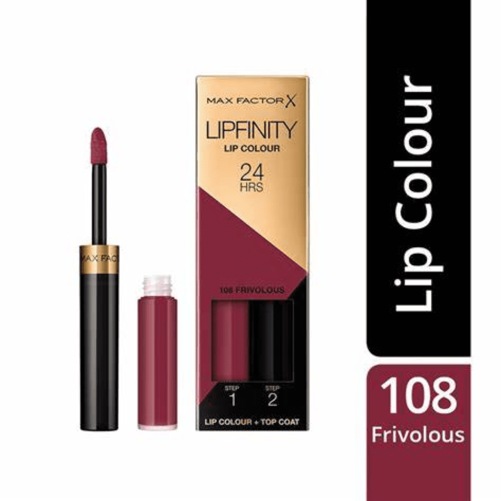 Max Factor Lipfinity Lipstick Two Step New In Box - 108 Frivolous ...