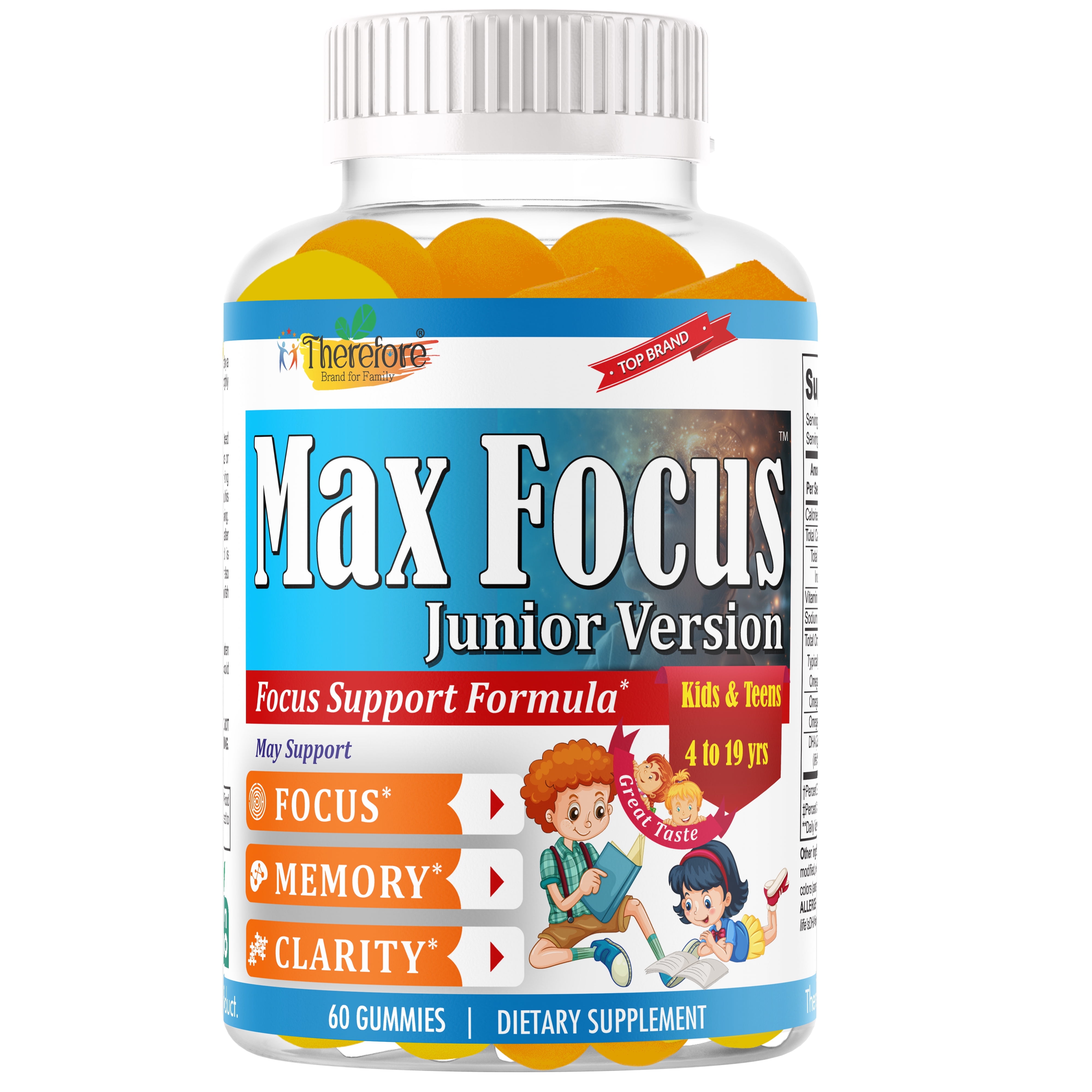 Therefore Nootropics Brain Support Supplement - Memory Booster for Kids ...
