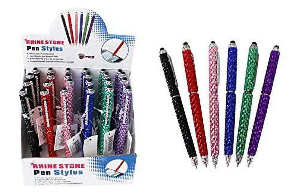 Max Force 01-1104 Multi Color Rhine Stone Pen Stylus 3 Pen Styluses ...