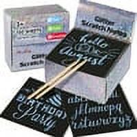 Max Fun Silver Glitter Magic Scratch Mini Art Notes 150 Sheets with 2 ...