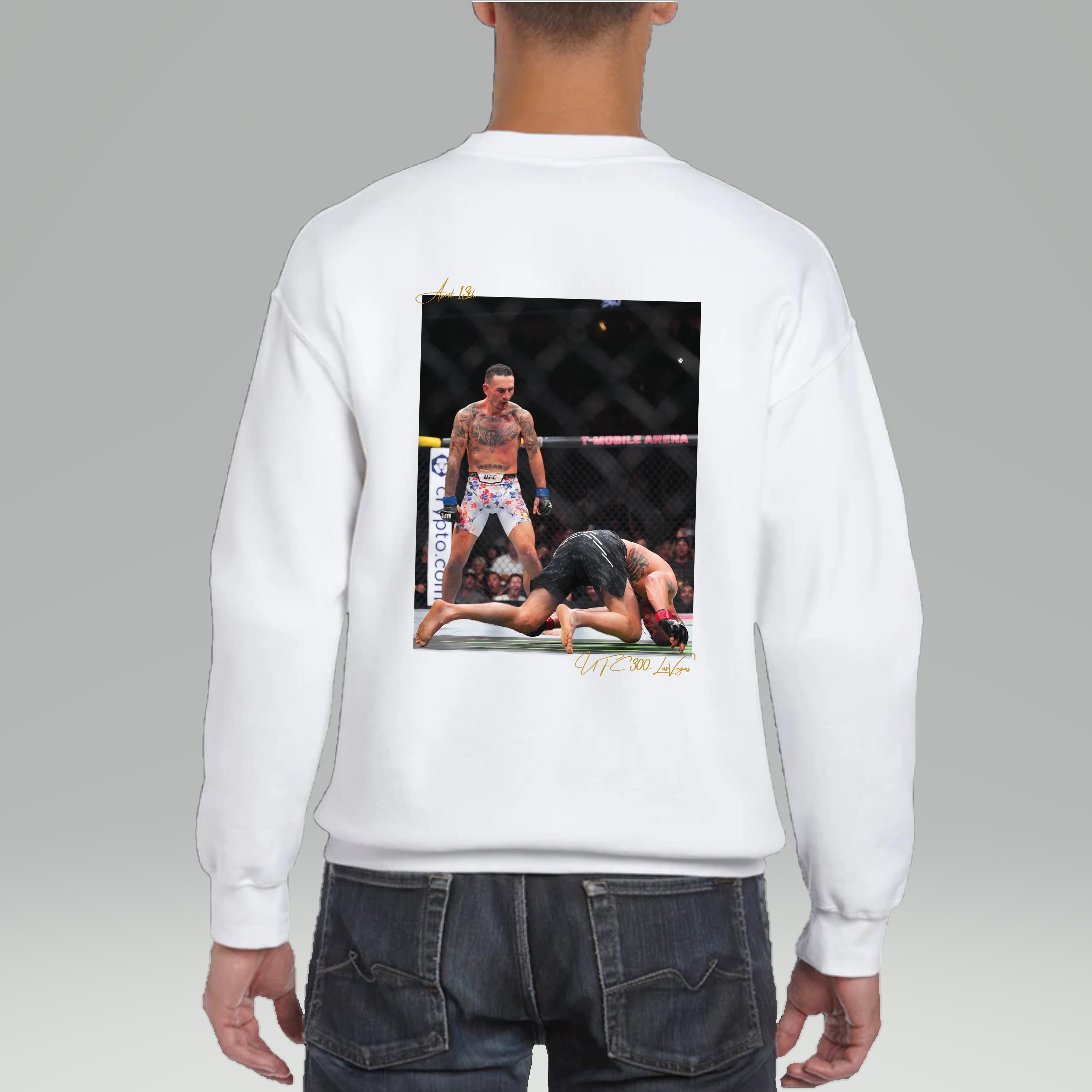 Max Holloway Ufc 300 Sweatshirt Back Side, Max Holloway Bmf Sweatshirt ...