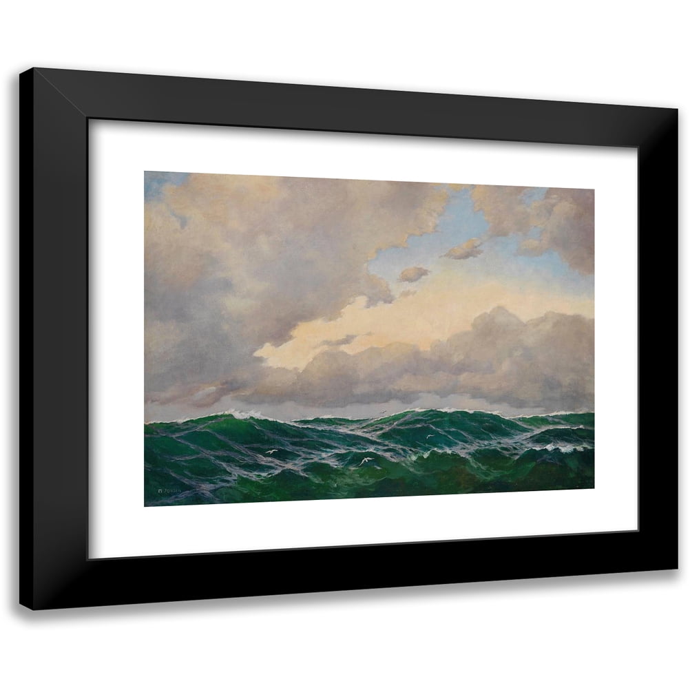 Max Jensen 14x11 Black Modern Framed Museum Art Print Titled - Marine ...
