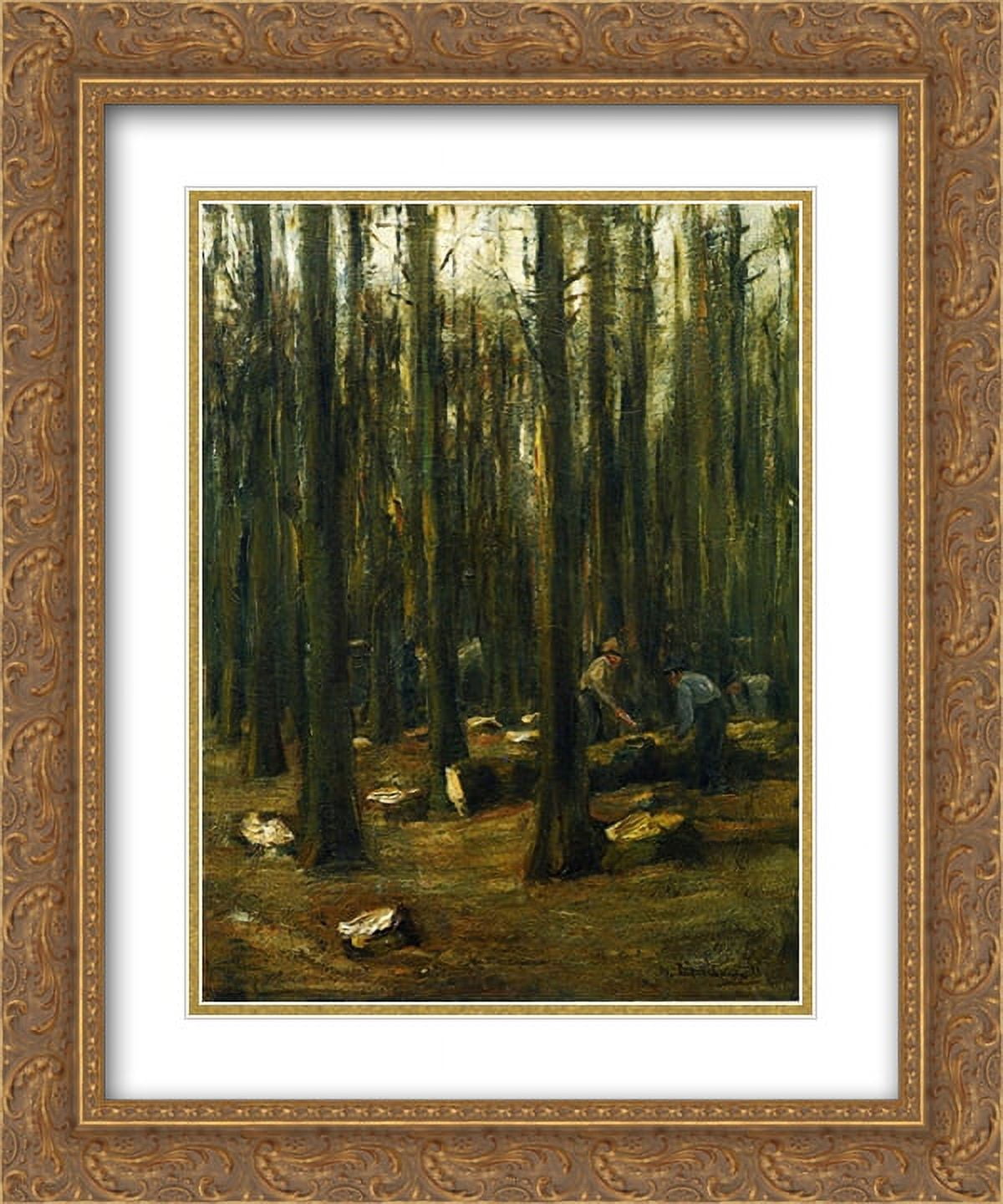 Max Liebermann 2x Matted 20x24 Gold Ornate Framed Art Print 'Lumberjack ...