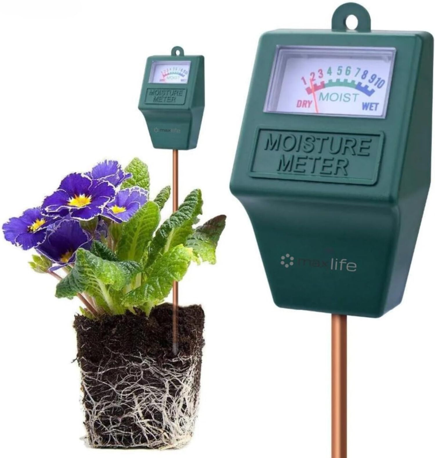 Max Life - Moisture Meter, Plant Soil Moisture Meter Indoor Outdoor ...