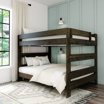 Plank+Beam Solid Wood Queen over Queen Space-Saving Bunk Bed with Metal ...