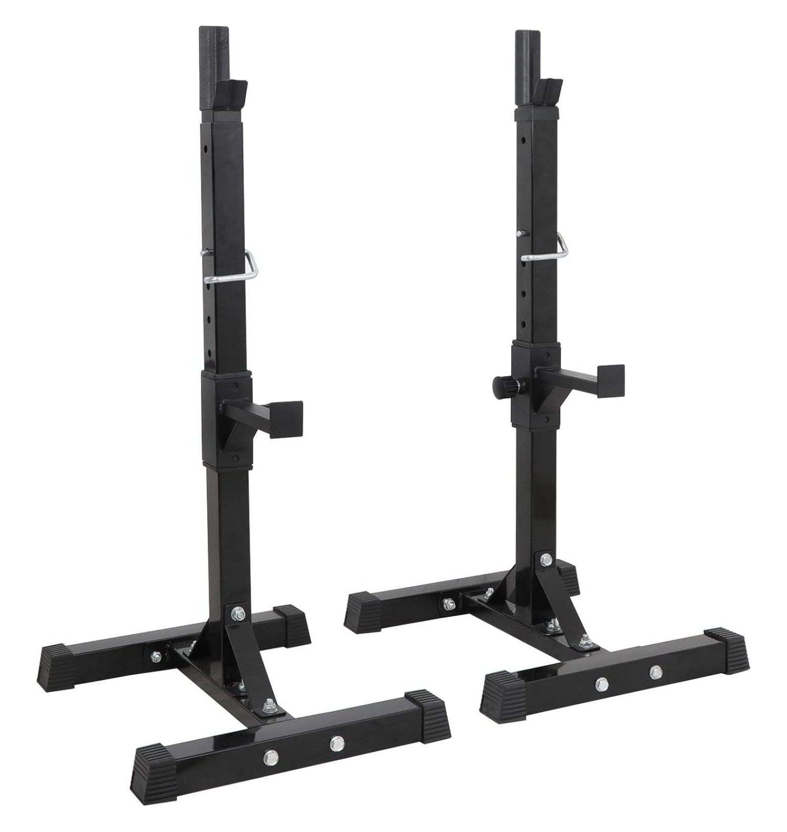 Max Load 550Lbs Pair of Adjustable 41"-66" Rack Sturdy Steel Squat ...
