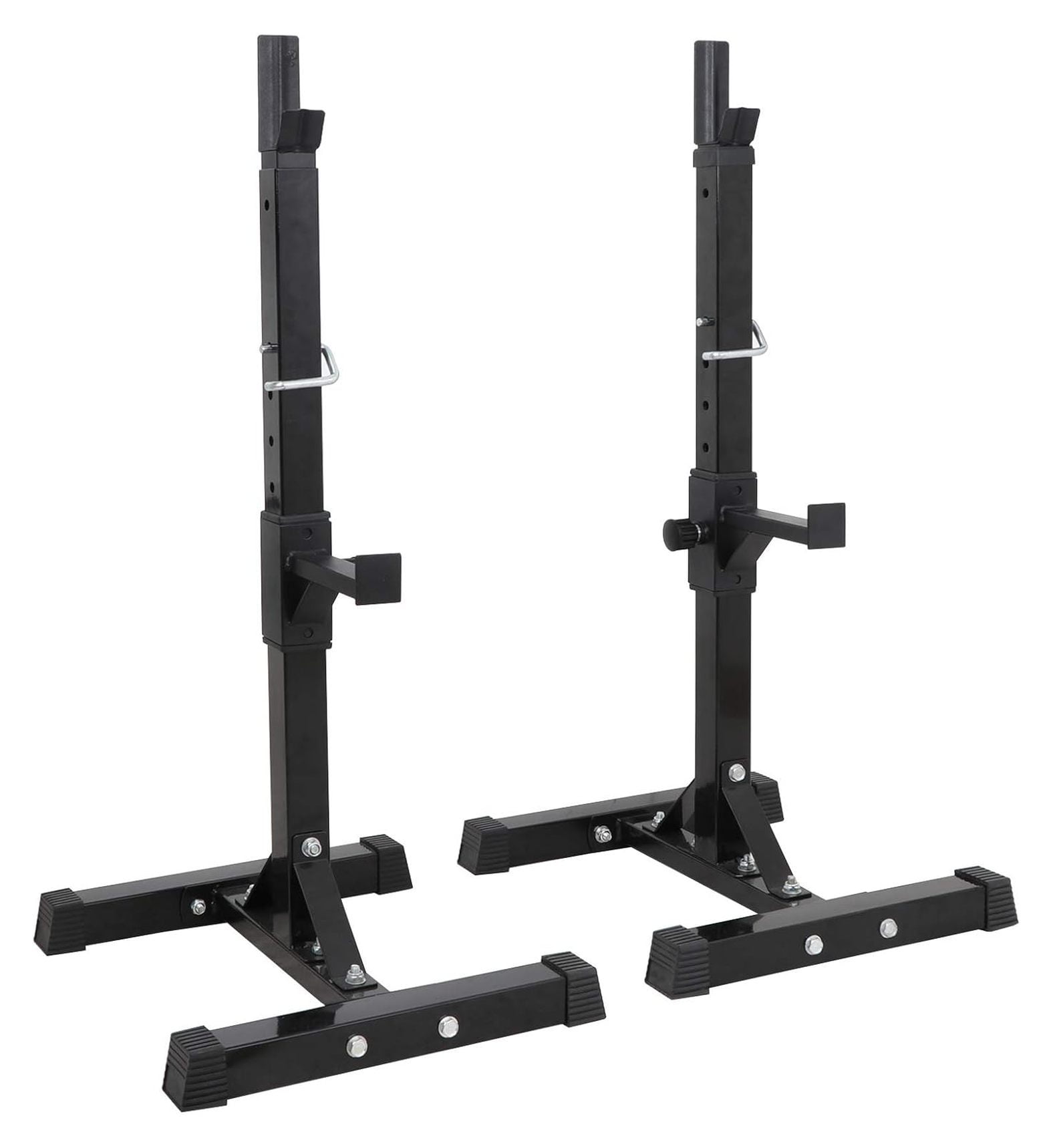 Max Load 550Lbs Pair of Adjustable 41"-66" Rack Sturdy Steel Squat Free ...