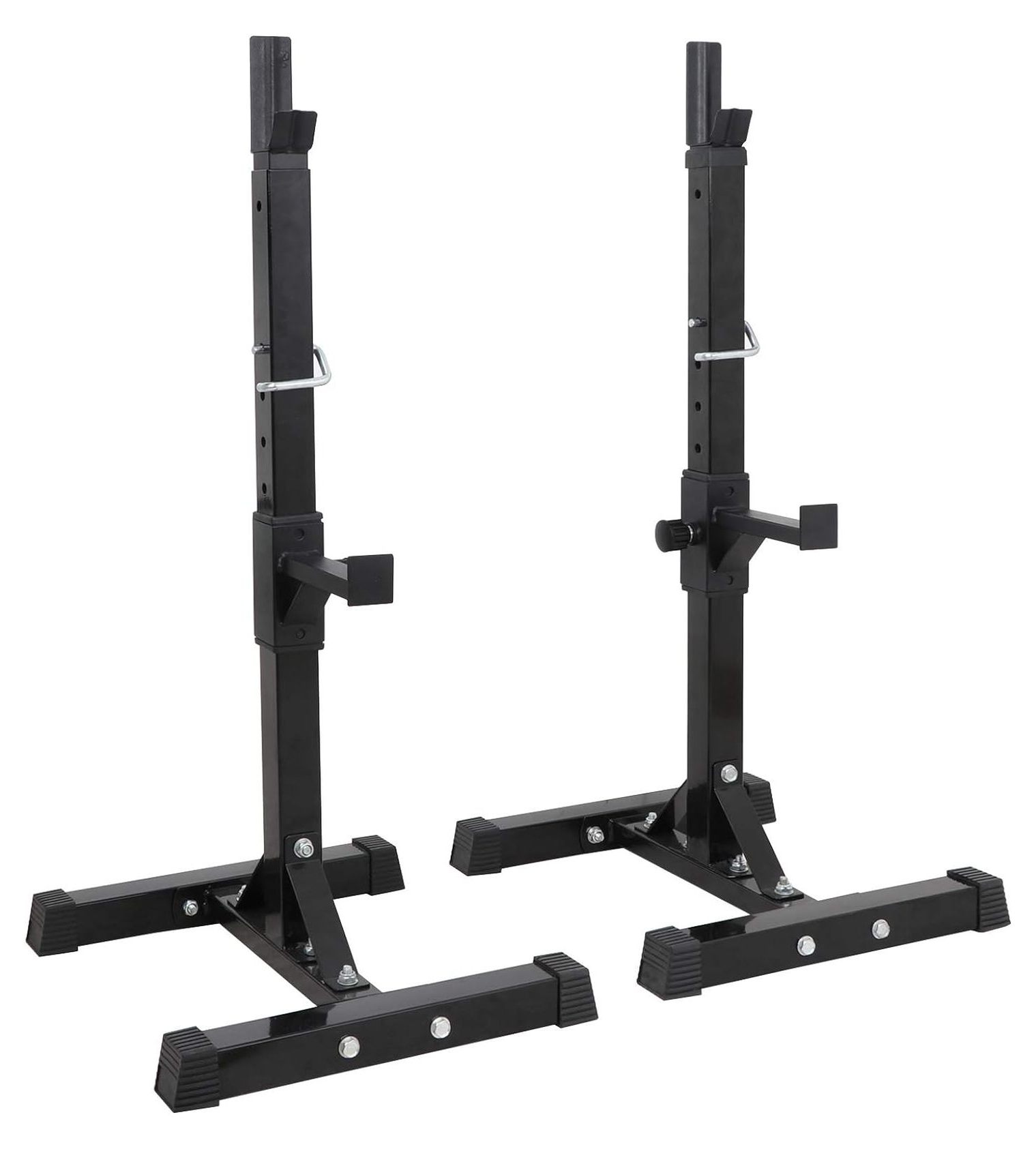 Max Load 550Lbs Pair of Adjustable 41"-66" Rack Sturdy Steel Squat Free ...