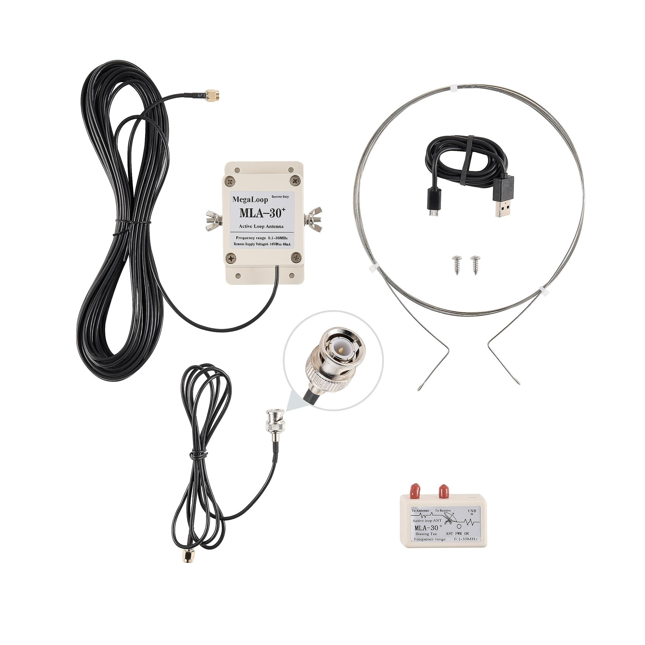 Max Loop Active Antenna for Medium and Shortwave Radio 0.5-30MHz ...