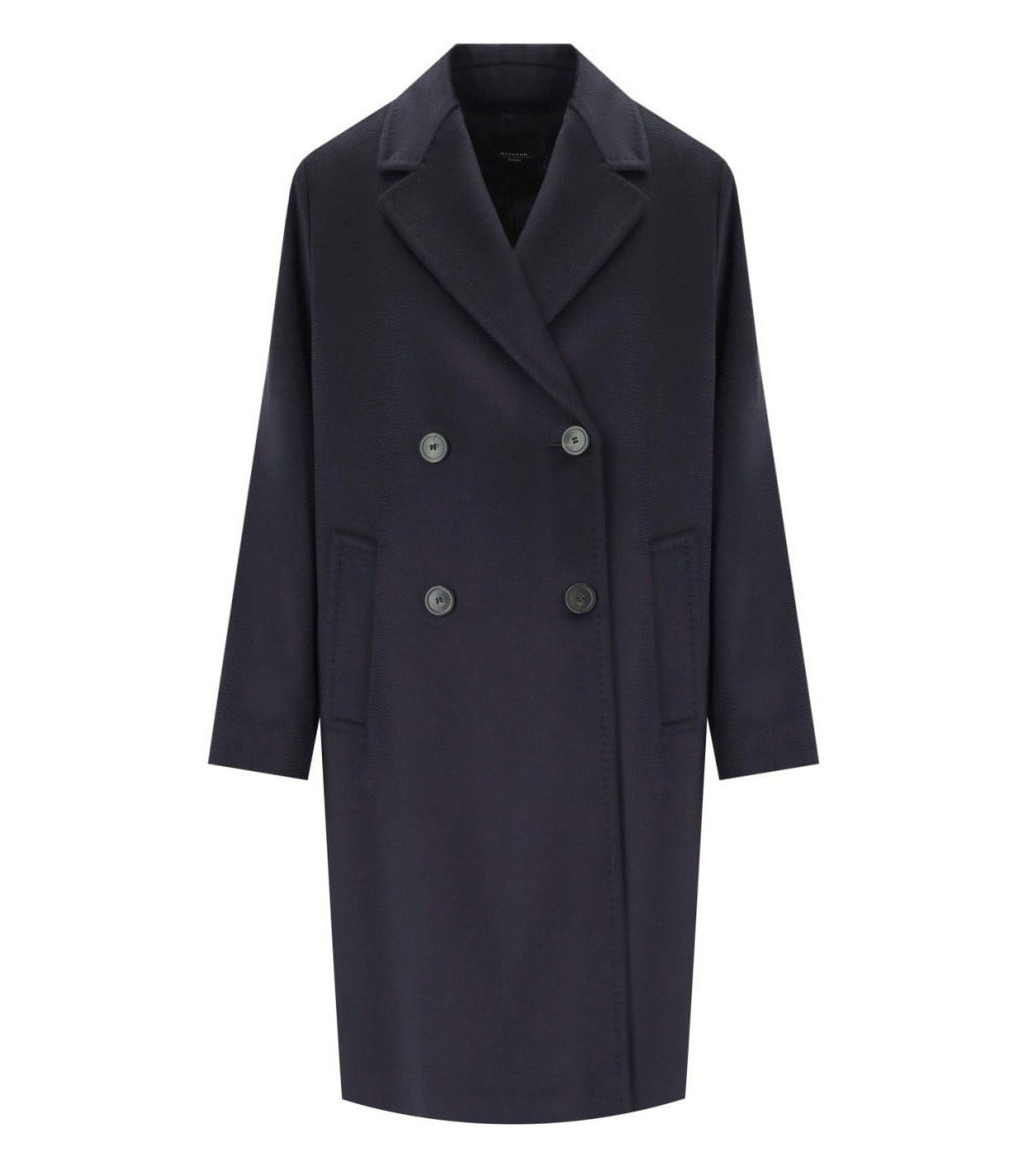 Max Mara Zum Blue Double-Breasted Coat (Women's) - Walmart.com