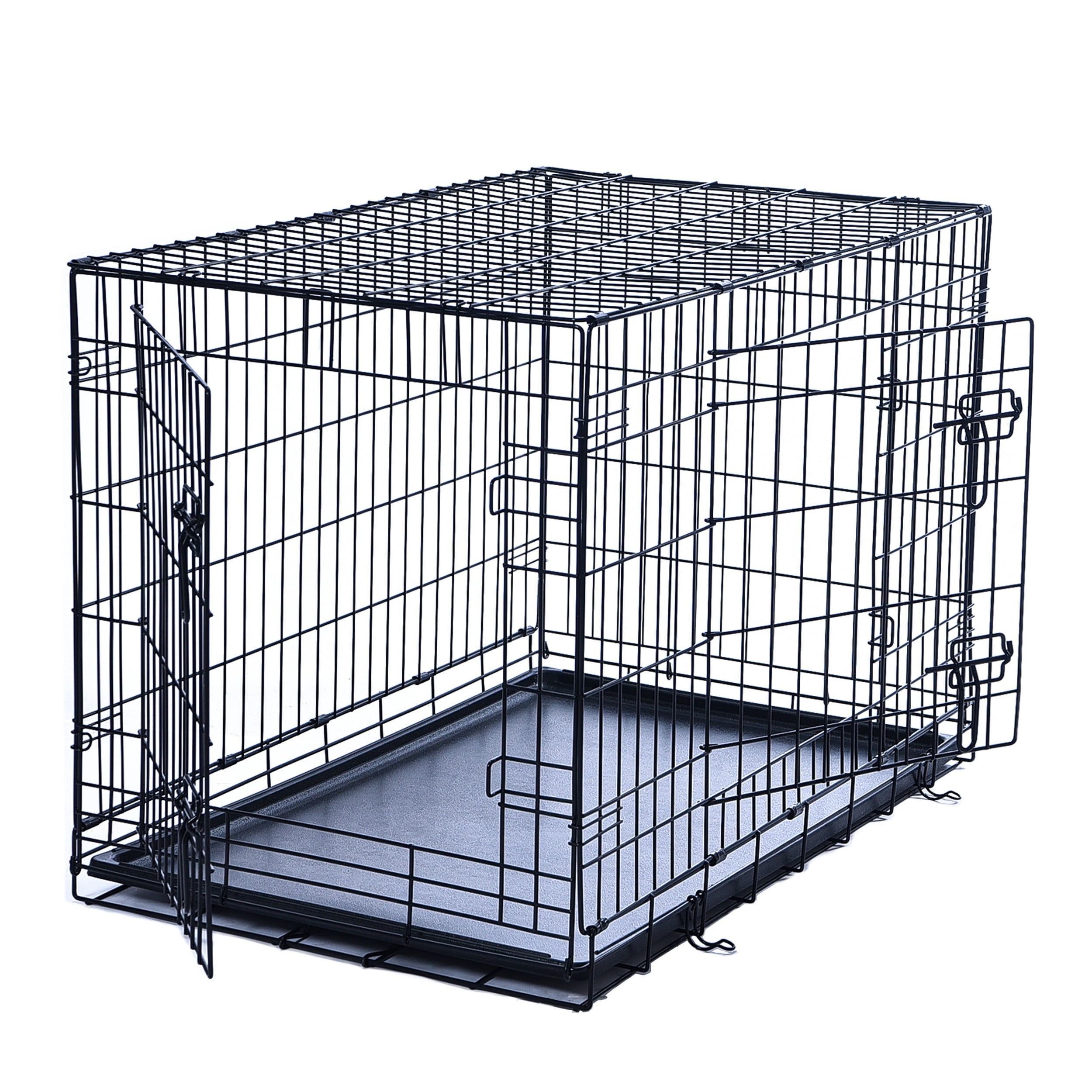 Max & Marlow Double-Door Dog Crate, Foldable Metal Wire Kennel ...