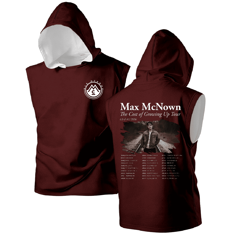 Max McNown The Cost of Growing Up Tour 2026 Hooded sleeveless vest ...