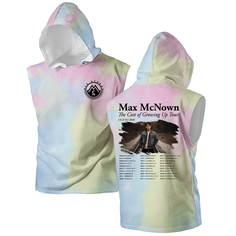 Max McNown The Cost of Growing Up Tour 2026 Hooded sleeveless vest ...