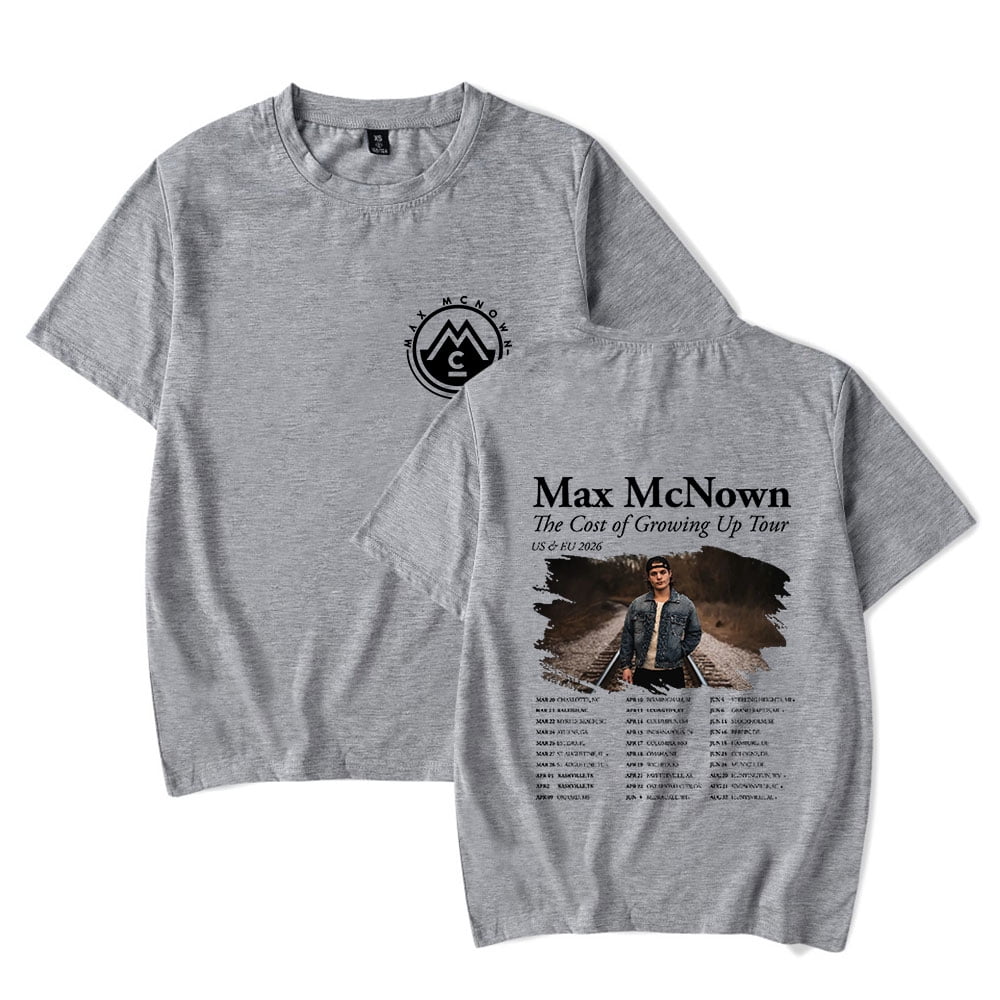 Max McNown The Cost of Growing Up Tour 2026 T shirt Summer Casual ...