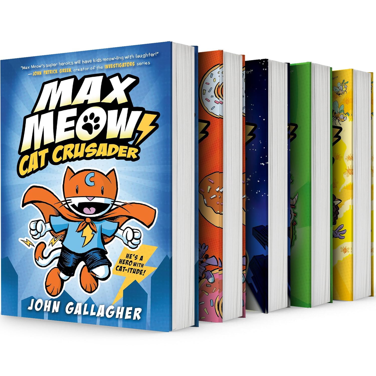 Max Meow Series 5 Books Collection Set by John Gallagher - Cat Crusader ...