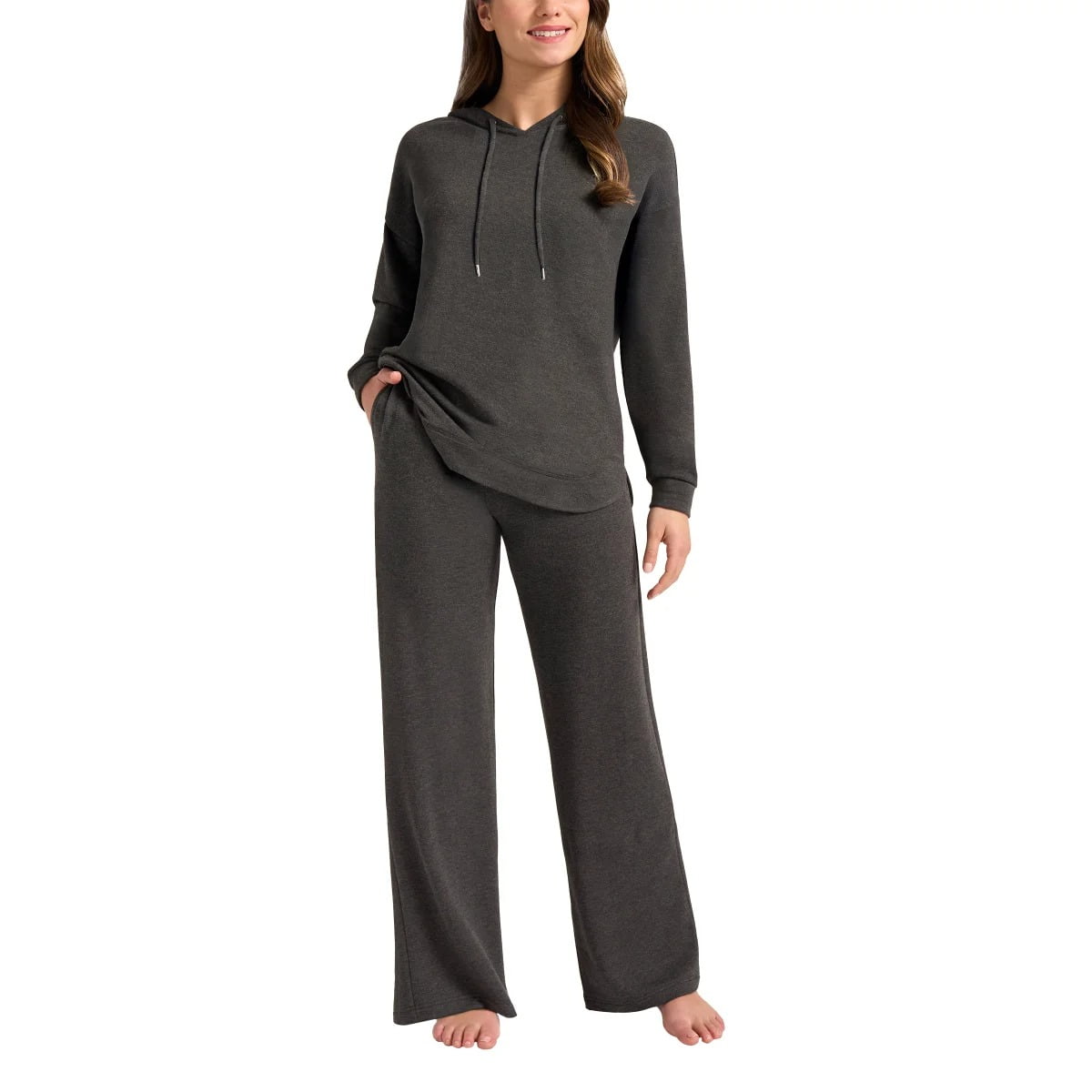 Max & Mia Women's 2 Pc Hoodie Lounge Set (Gray/Small) - Walmart.com