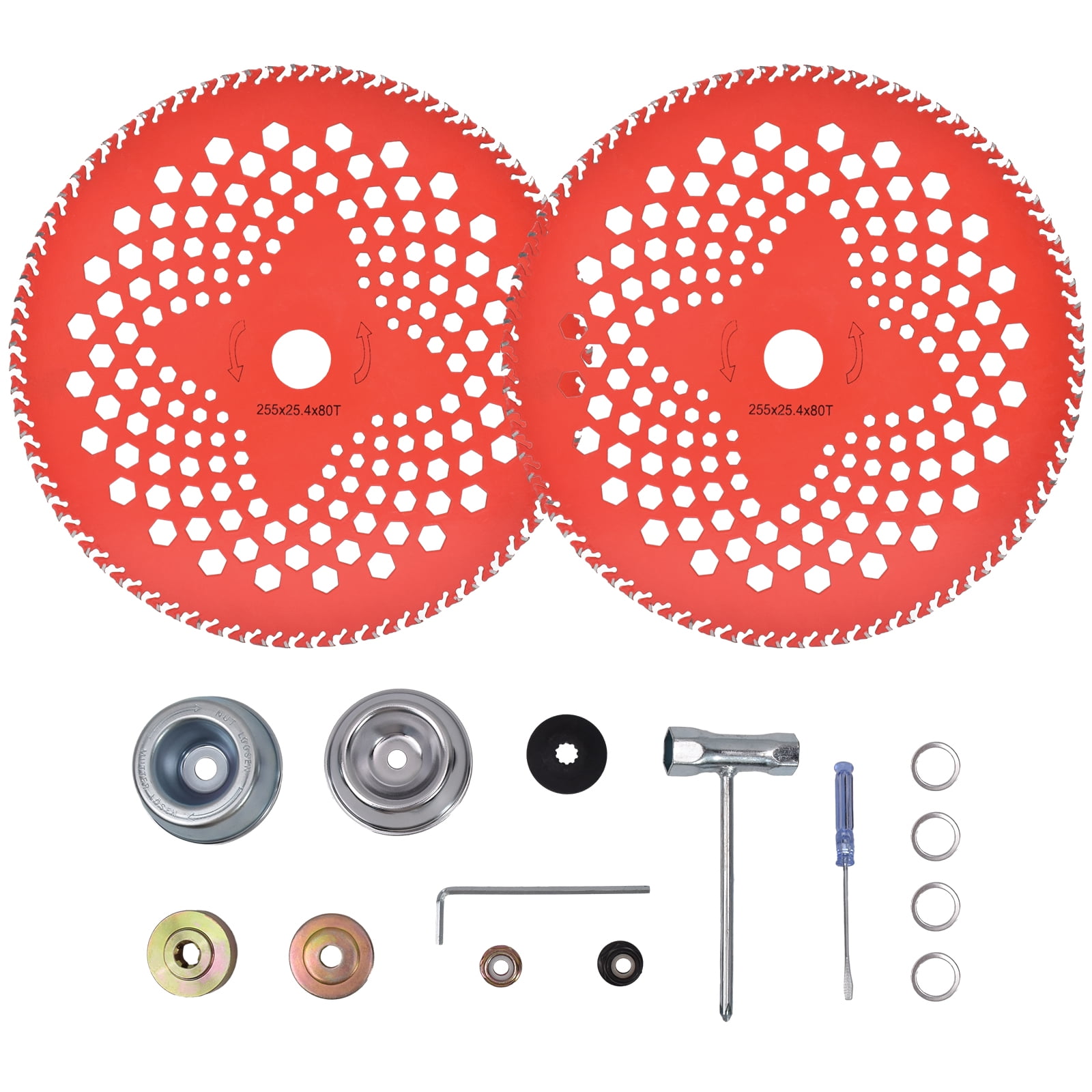 Max Motosports 2 Pack 10" x 80T Carbide Tip Brush Cutter Blades Weed ...